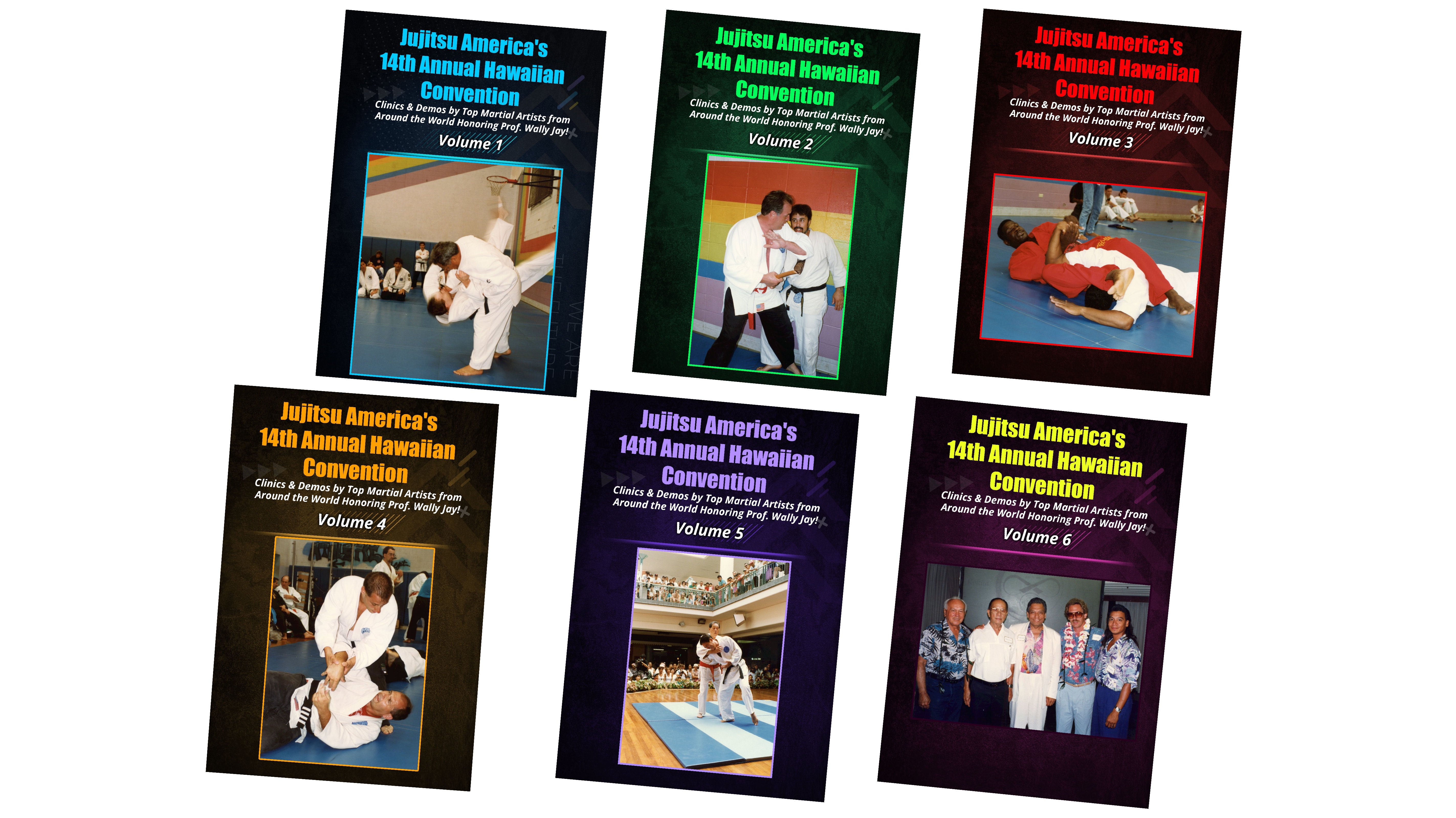 6 DVD Set Jujitsu America Hawaiian Convention Wally Jay DeMile Cahill ...