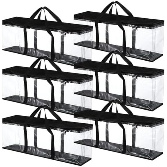 6 DVD Storage Bags, Media Organizer Bag Hold up to 240 DVDs, Clear ...