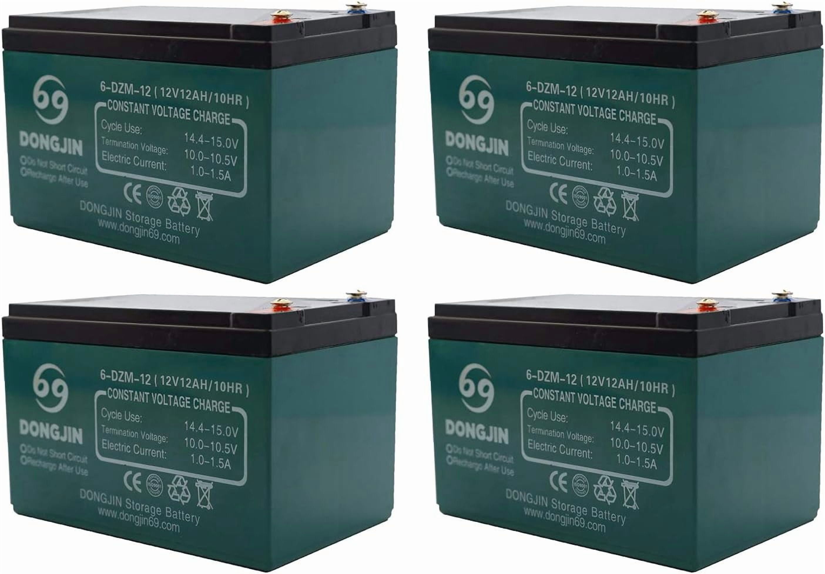 6-DZM-12 12V 12Ah AGM Motorcycle Battery for ATV Scooter Go Kart Golf ...
