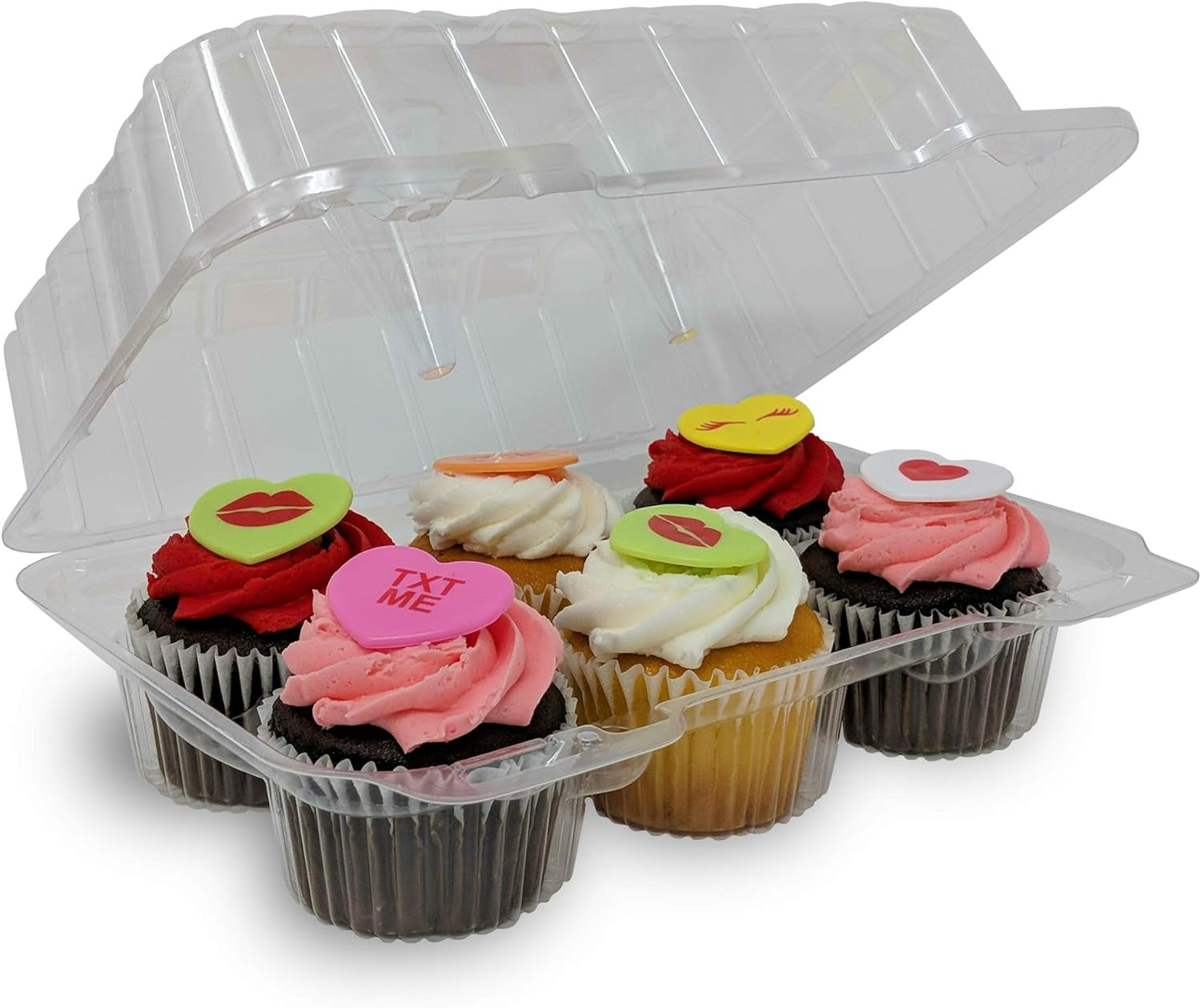 - 6 Deep Clear Hinged Cupcake/Muffin Container - 350 per case - Walmart.com
