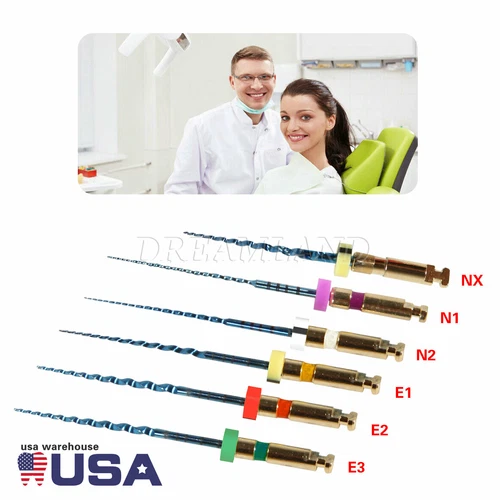 6* Dental Endodontic Endo Files Niti Rotary Tip Assorted 25Mm For Endo ...