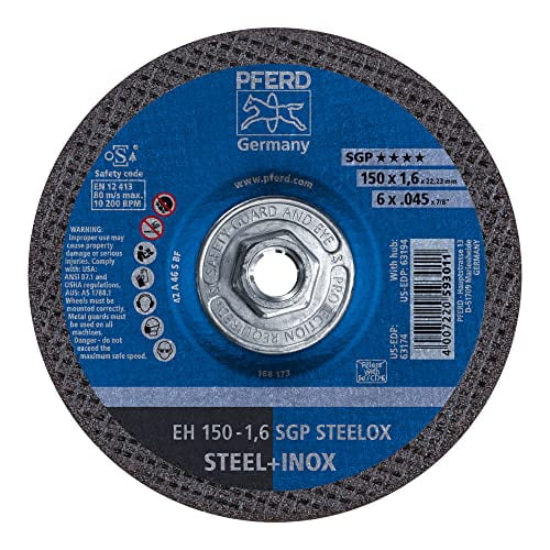 6" Depressed Center SGP STEELOX Cut-Off Wheel – Type 27, Aluminum Oxide ...