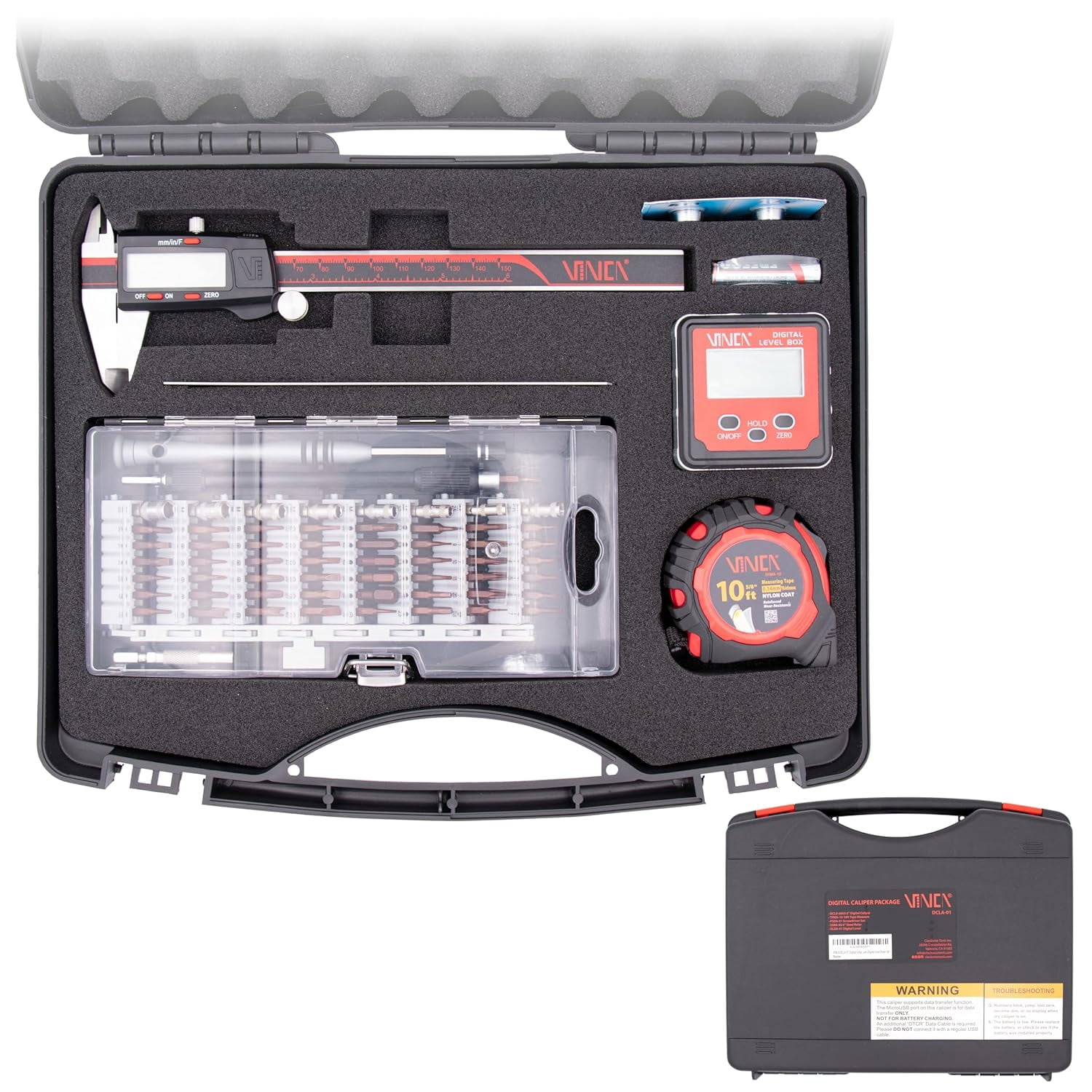 6" Digital Caliper, 150mm Digital Caliper Set, 10ft Tape Measure ...