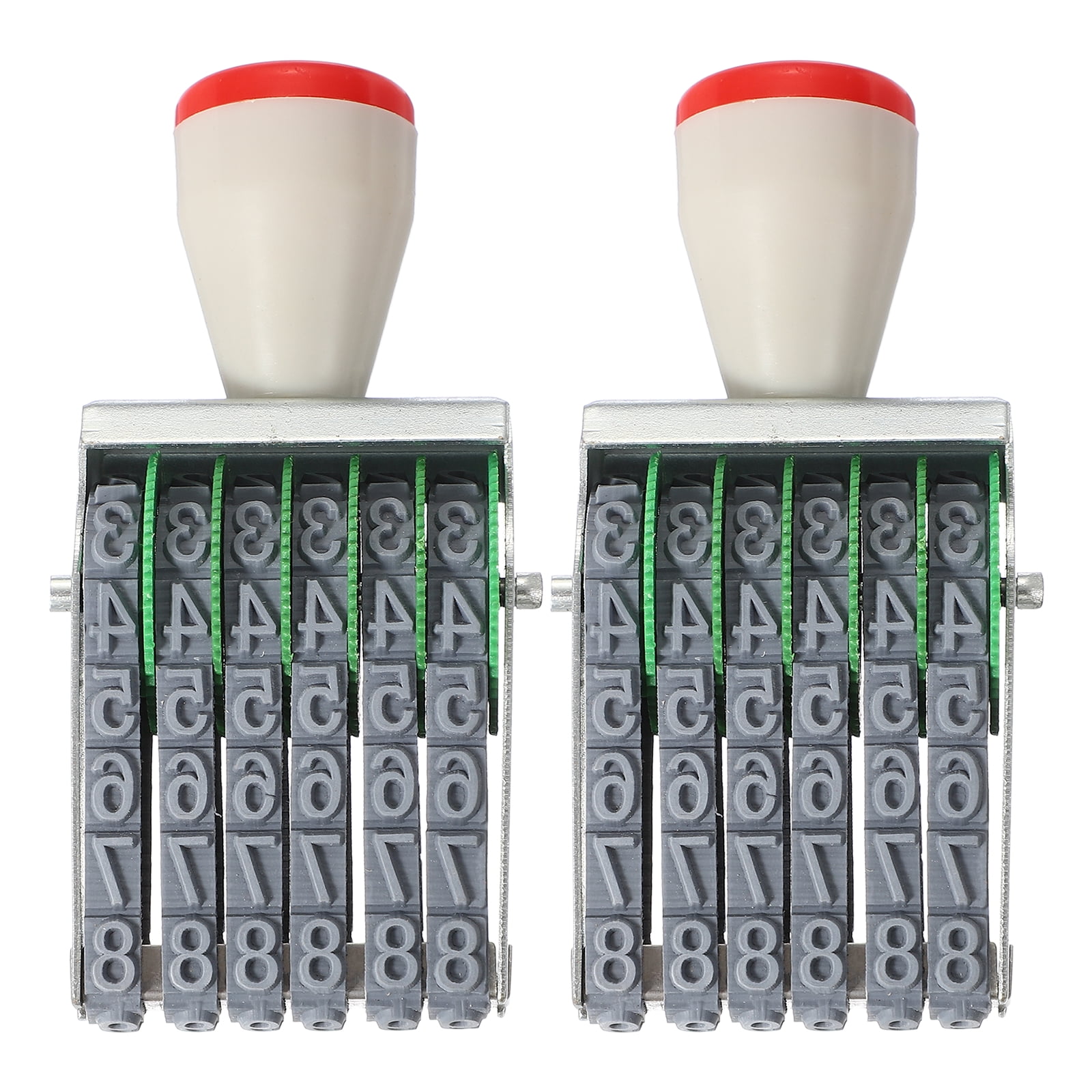 6 Digits Roller Stamp, 2 Pcs Personalized 7.5mm 26 Alphabet Number 0-9 ...
