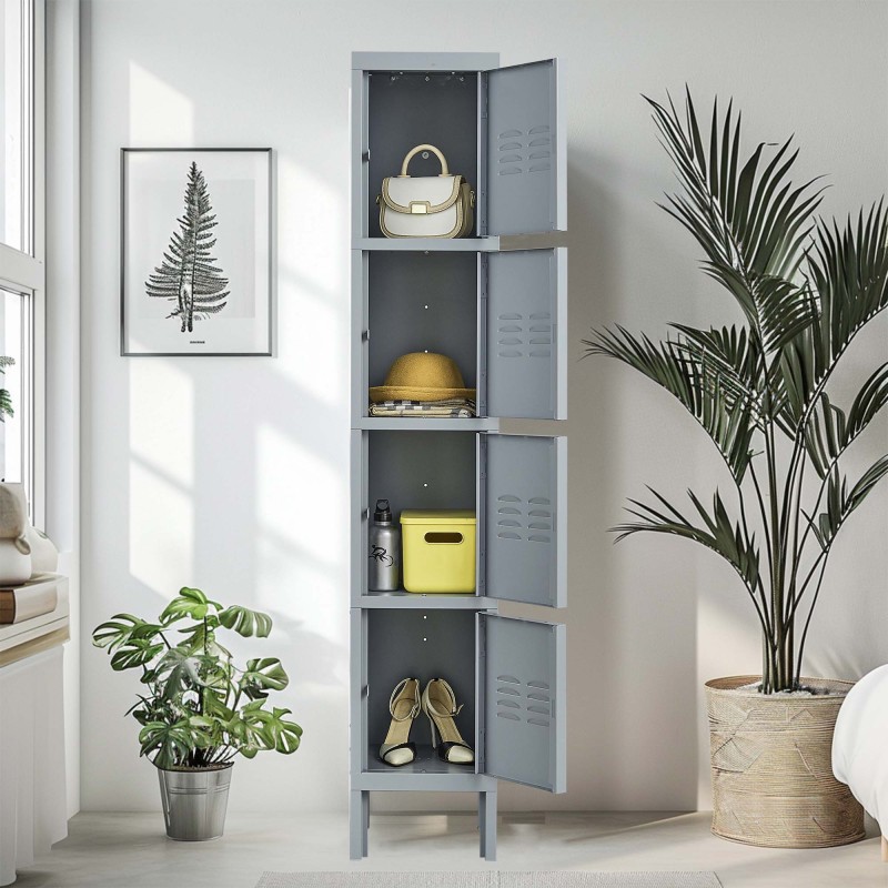 6 Door 72"H Metal Lockers With Lock for Employees,Storage Locker ...