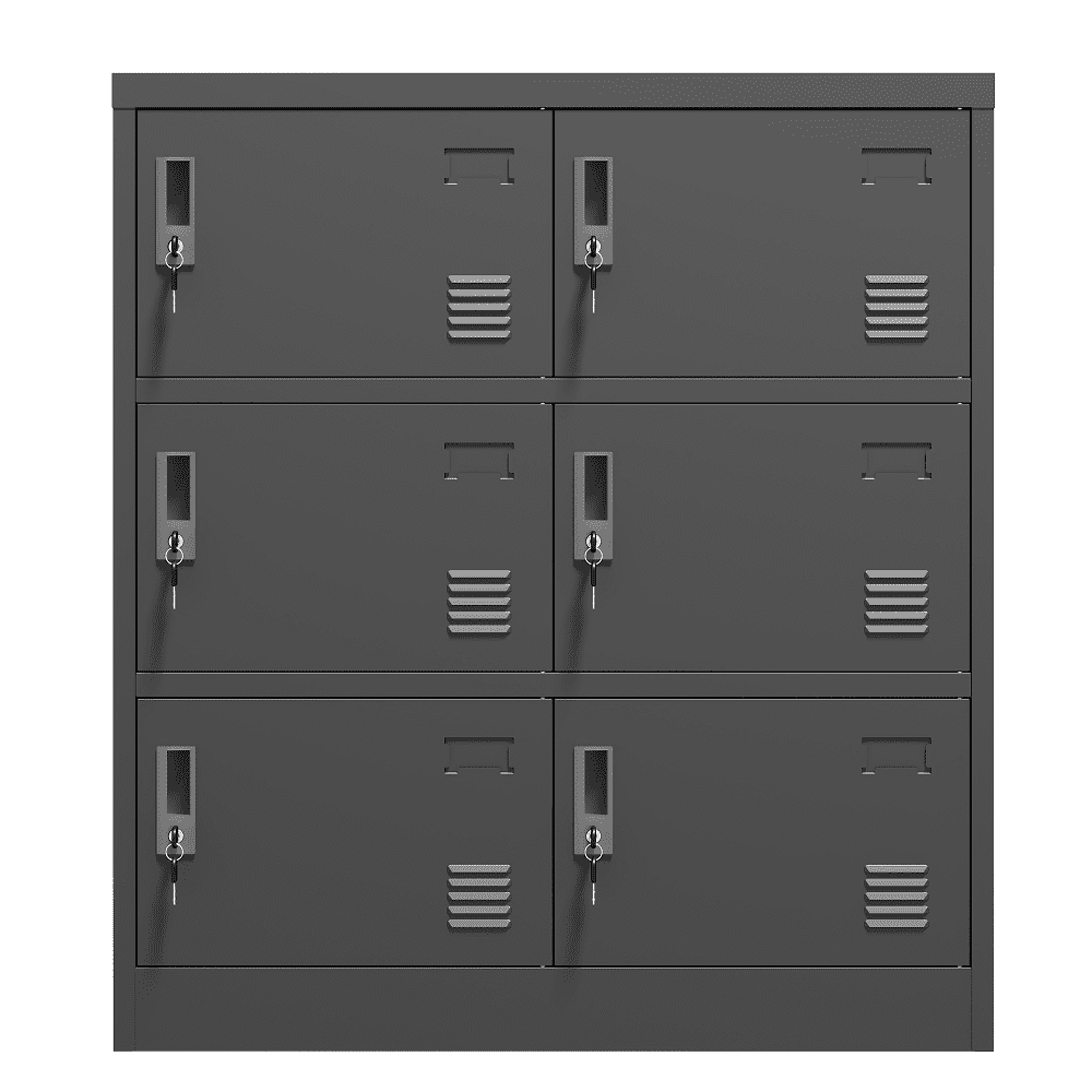 6-Door Employee Storage Locker, Metal Lockers for Office, Gym, School ...