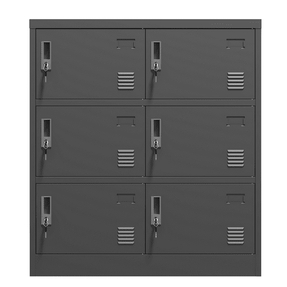 6-Door Employee Storage Locker, Metal Lockers for Office, Gym, School ...
