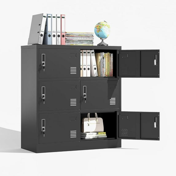 6 Doors Locker for Employee, Metal Storage Cabinet with Locks, Steel ...