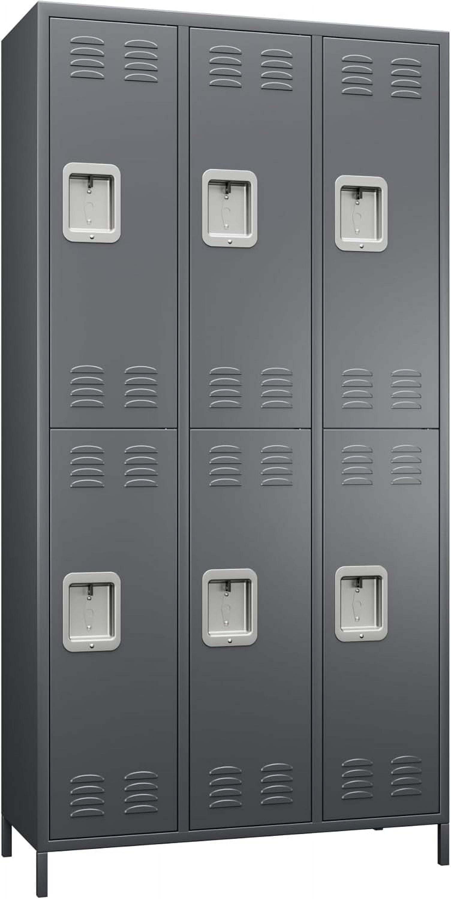 6 Doors Metal Storage Locker, 72" H Employees Lockers Storage Cabinet ...