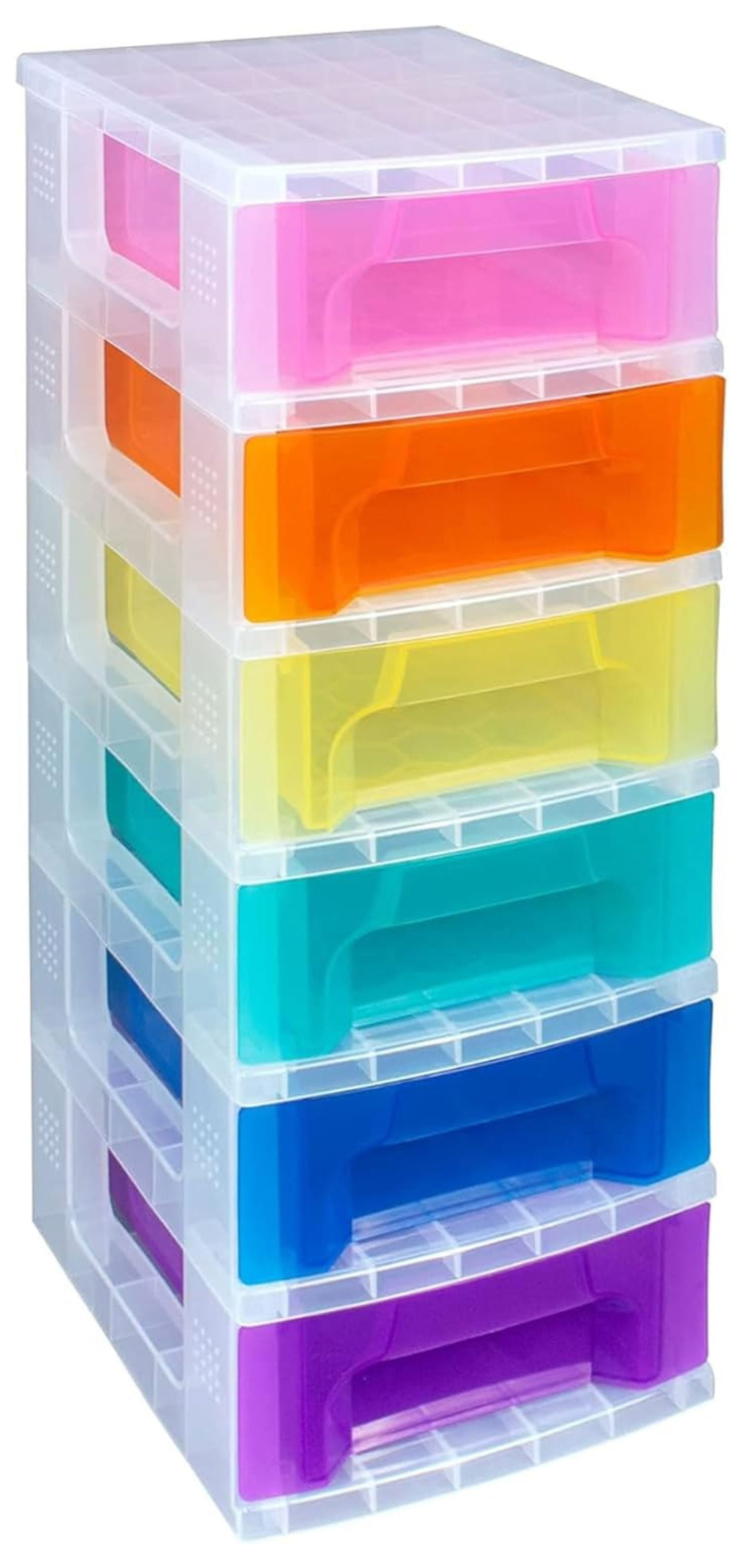 6-Drawer Cart Organizer, Plastic Storage Drawers, Home Storage ...