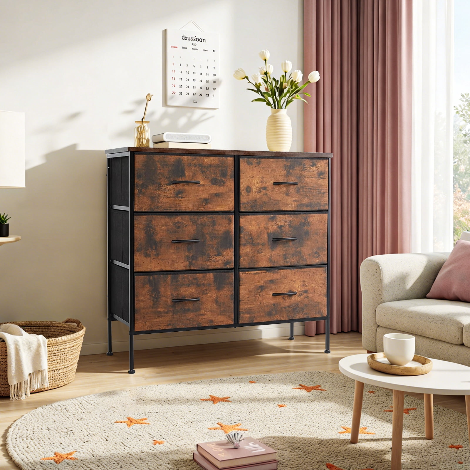 6-Drawer Clothes Dresser Tower, Ideal Master Bedroom Storage & All ...