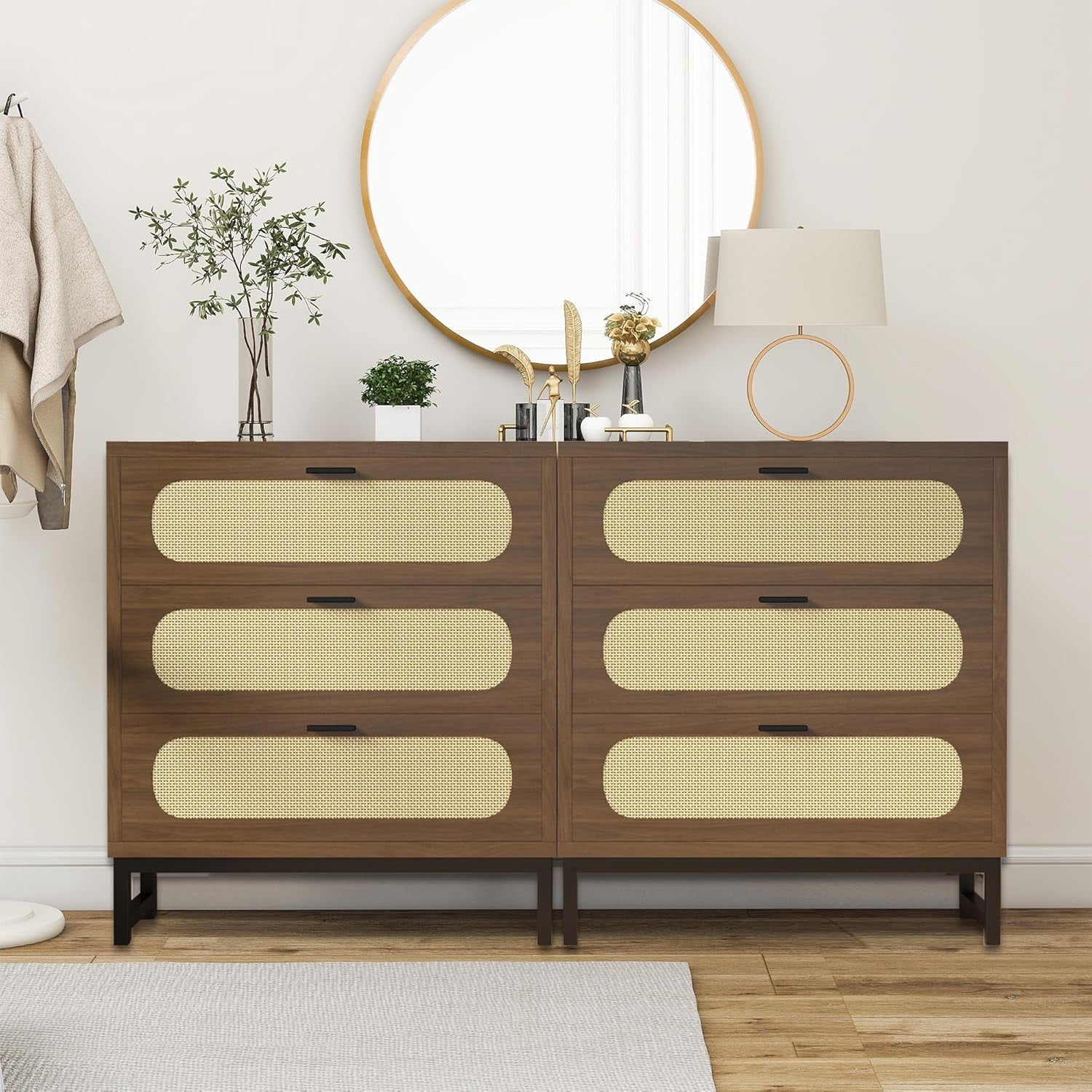 6 Drawer Dresser for Bedroom, Closet Dresser with Storage Drawers ...