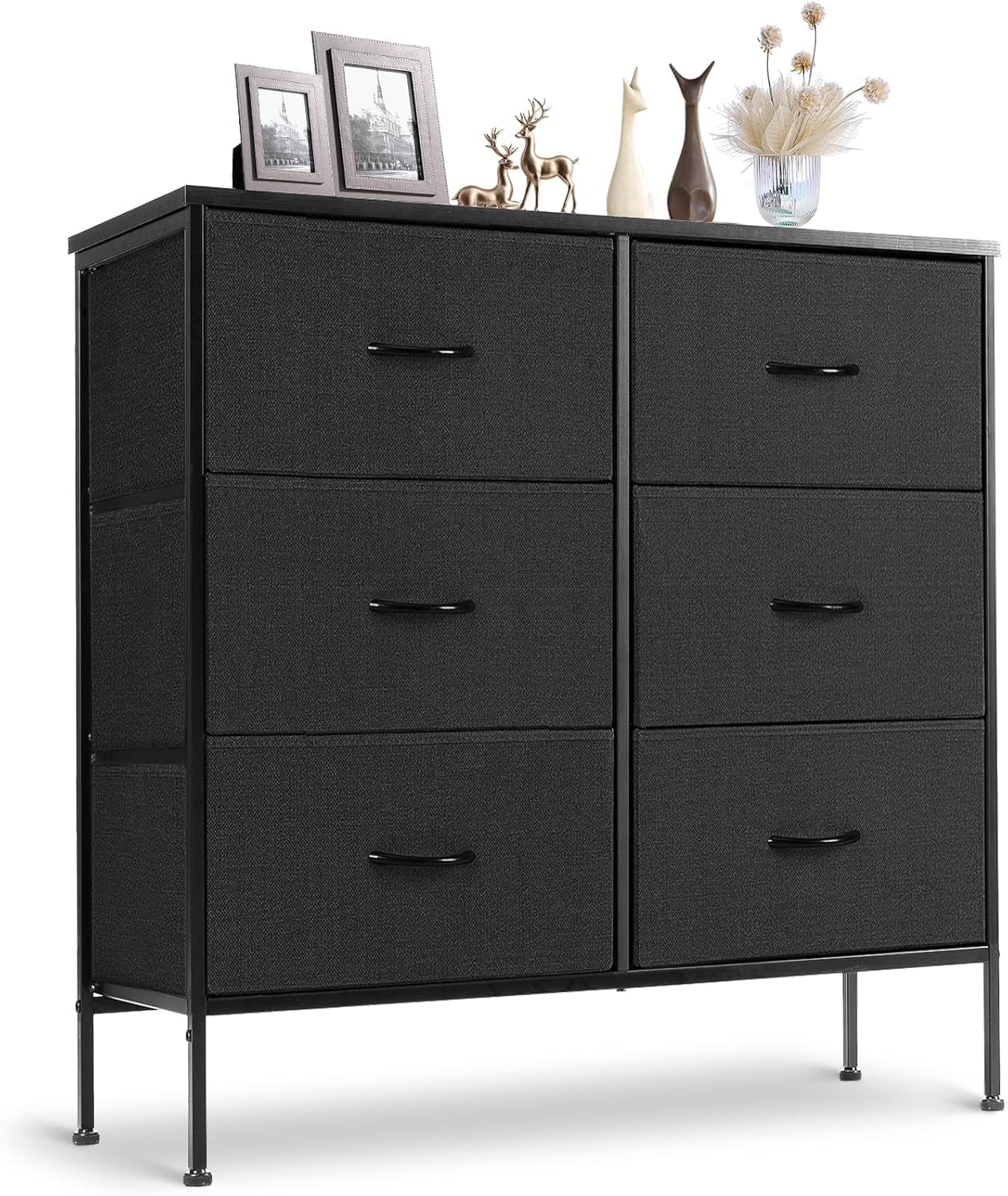6 Drawer Dresser for Bedroom, Fabric Chest of Drawers Dressers, Storage ...