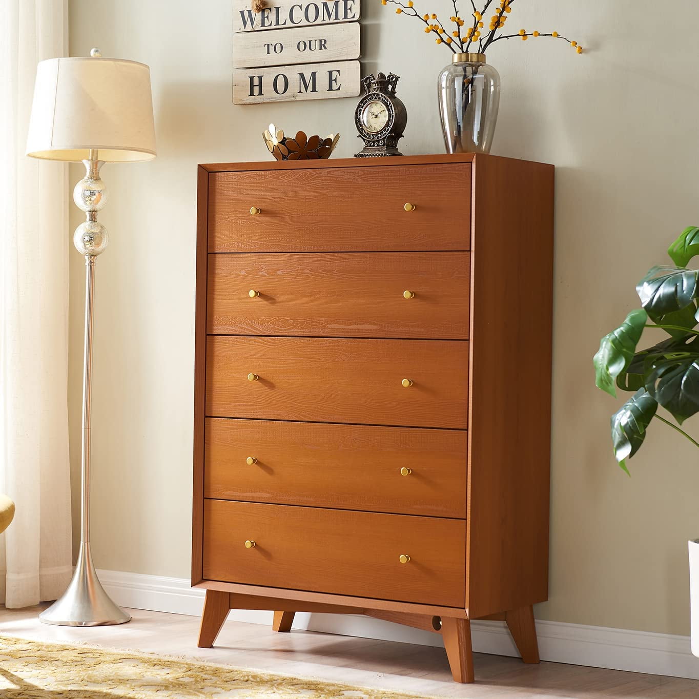 6 Drawer Dresser for Bedroom Mid-Centry Modern Dresser Wide 6 Chest of ...