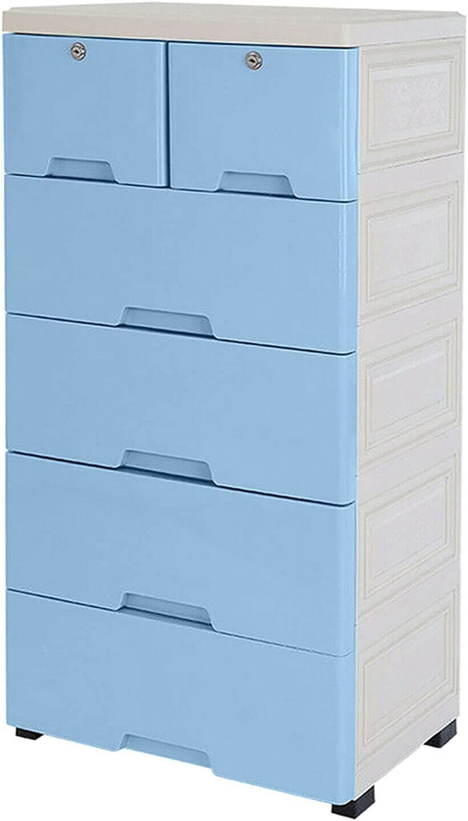 6 Drawer Dresser Vertical Cupboard Cabinet Plastic Dresser Storage with ...