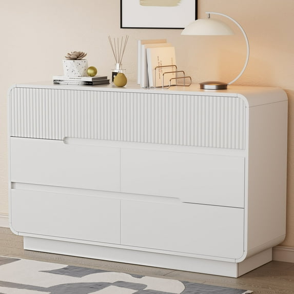 Unbranded 6 Drawer Dresser,Wide Chest of Storage Drawers Nightstand ...