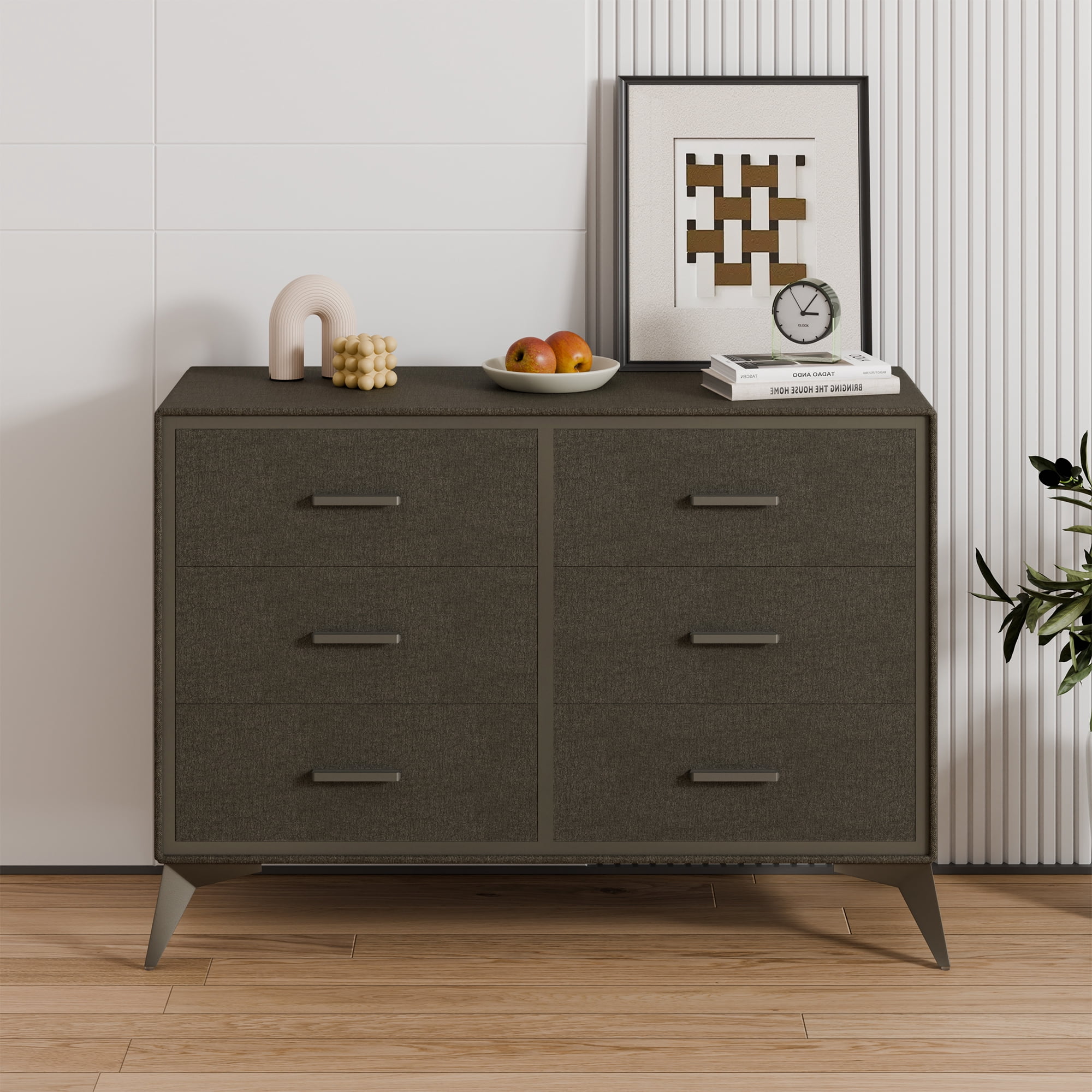 StorageWorks 6 Drawer Fabric Dresser with Metal Frame - Walmart.com