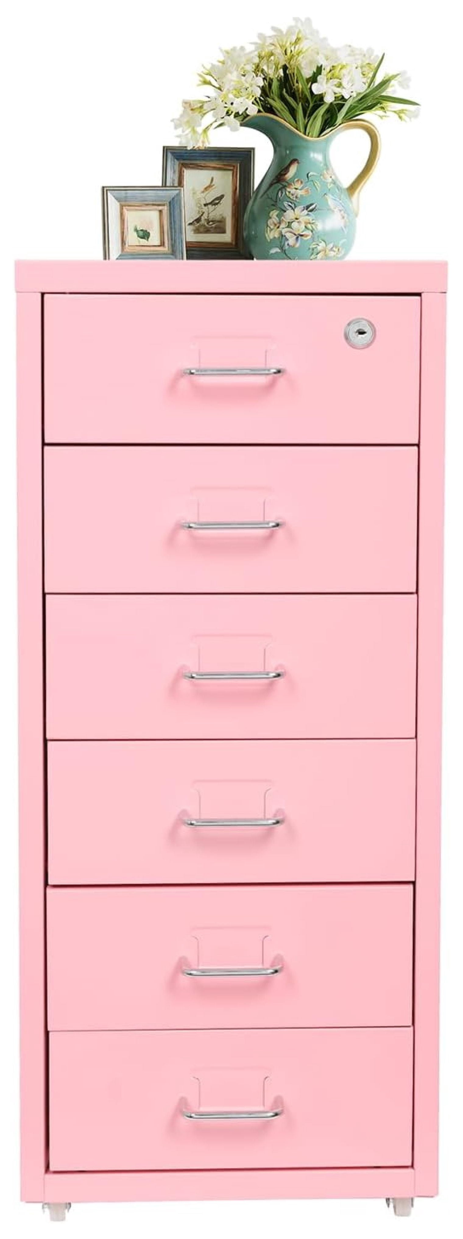 6 Drawer File Cabinet with Lock, Vertical Filing Storage Cabinets with ...