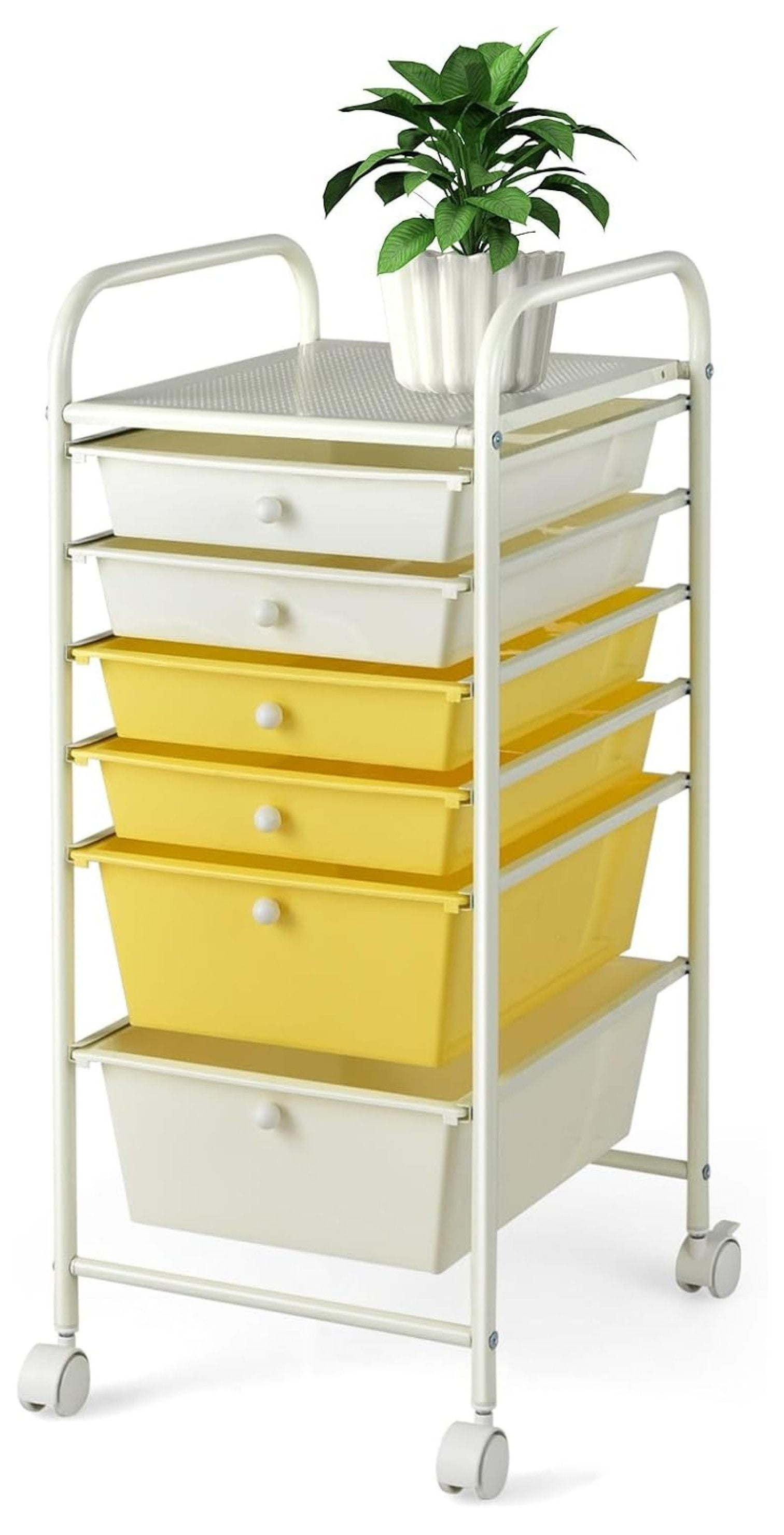6-Drawer Organizer Cart Tools, Mobile Utility Storage Cart with ...