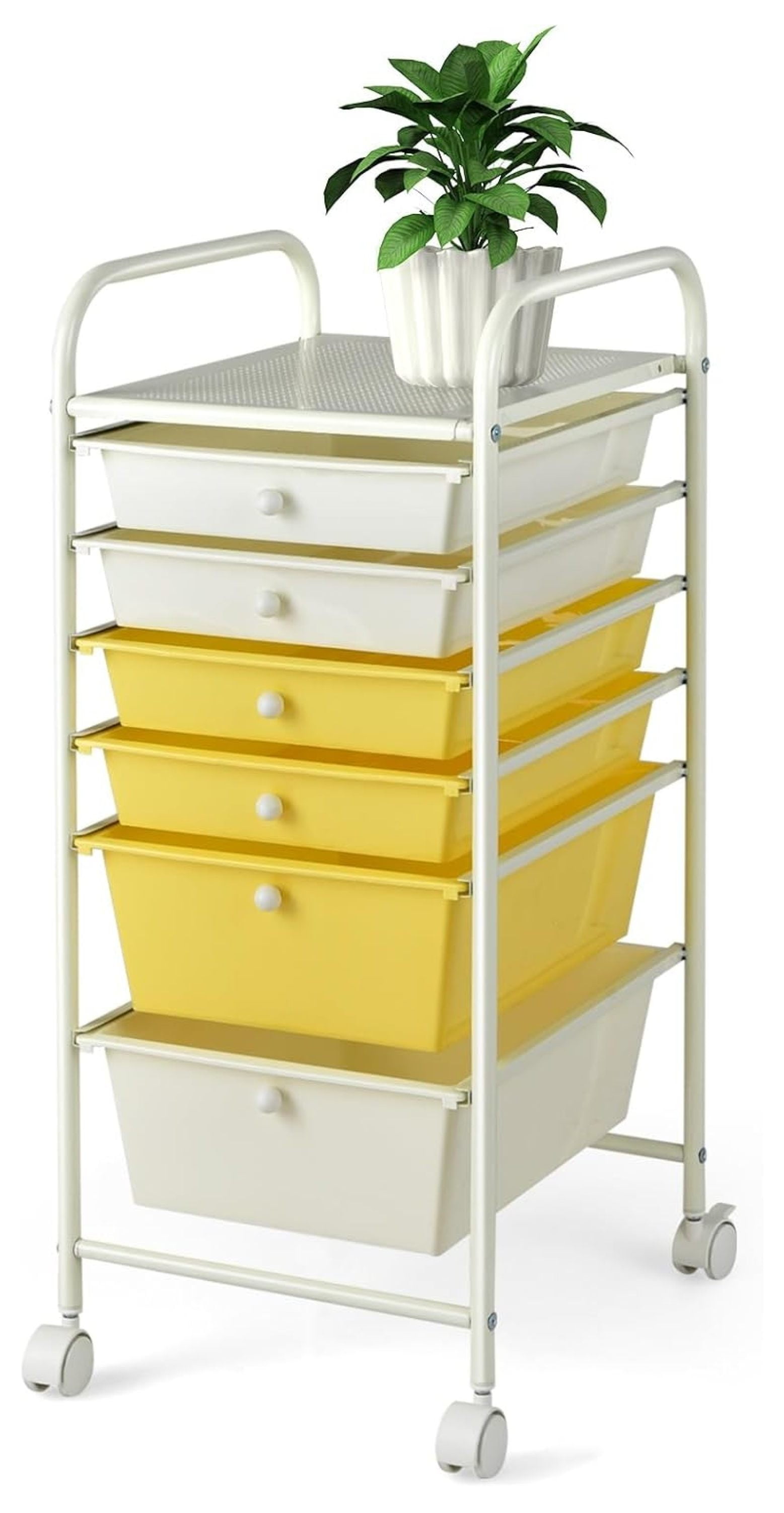 6-Drawer Organizer Cart Tools, Mobile Utility Storage Cart with ...
