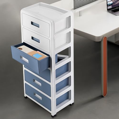 6-Drawer Plastic Home Office Bedroom & Closet Organizer Storage Drawers ...