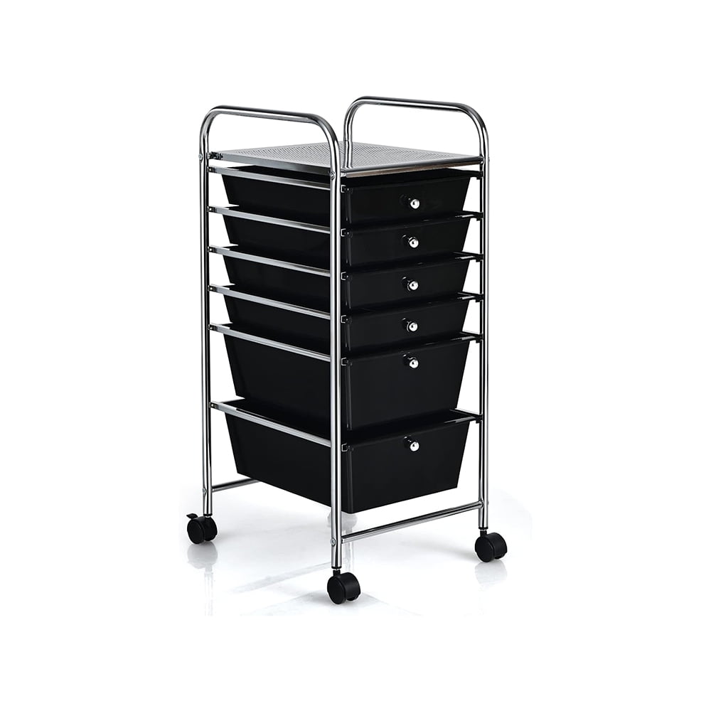 6-Drawer Rolling Storage Cart, Art Craft Organizer Cart, Versatile ...