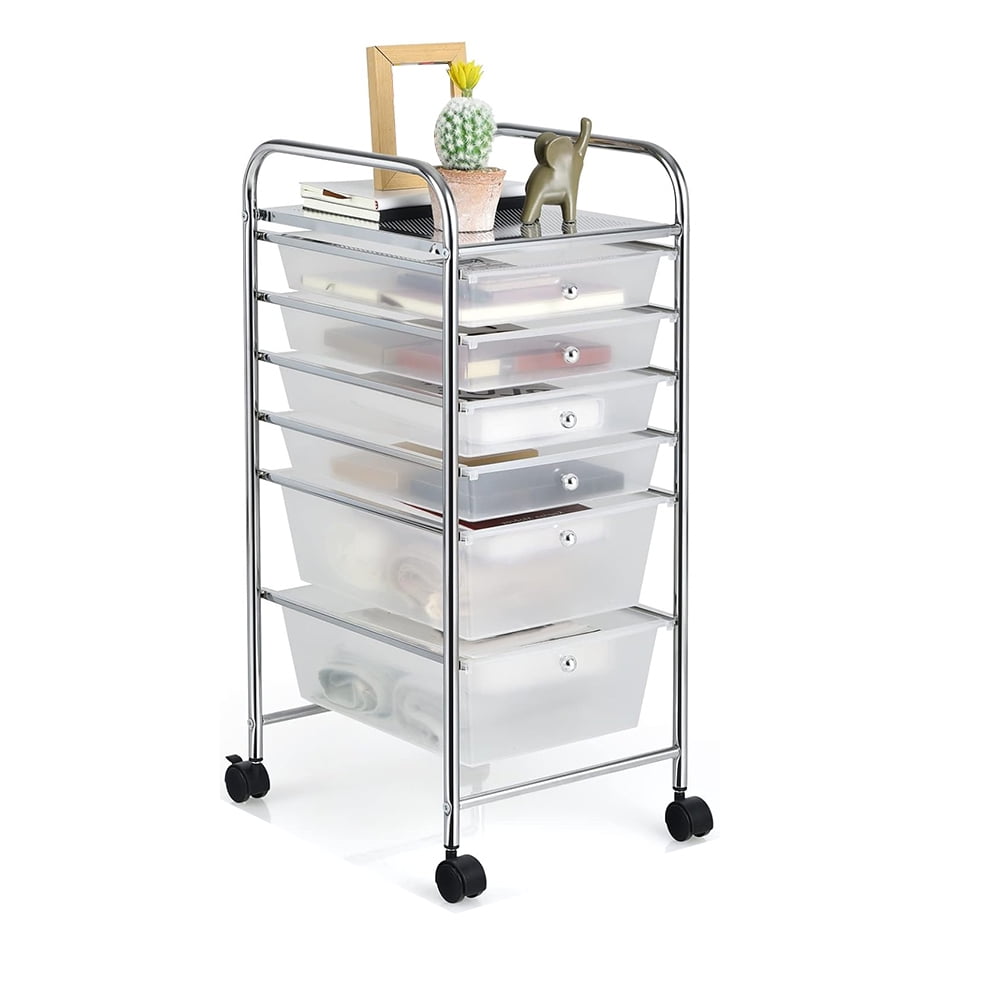 6-Drawer Rolling Storage Cart, Classroom Organization on Wheels with ...