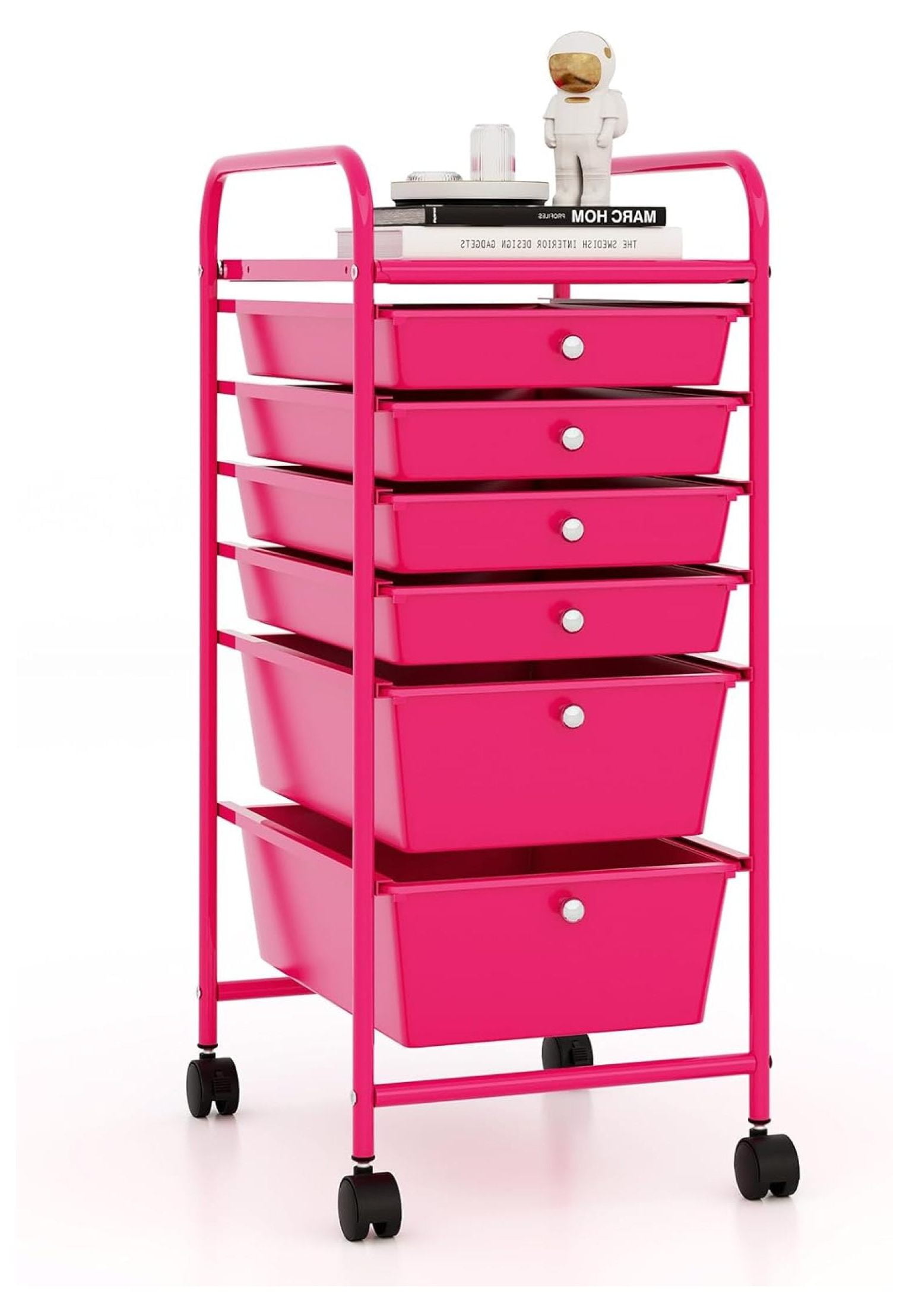 6-Drawer Rolling Storage Cart - Classroom Organization on Wheels w ...