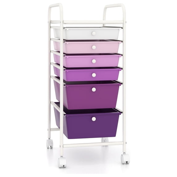 6-Drawer Rolling Storage Cart - Classroom Organization on Wheels w ...
