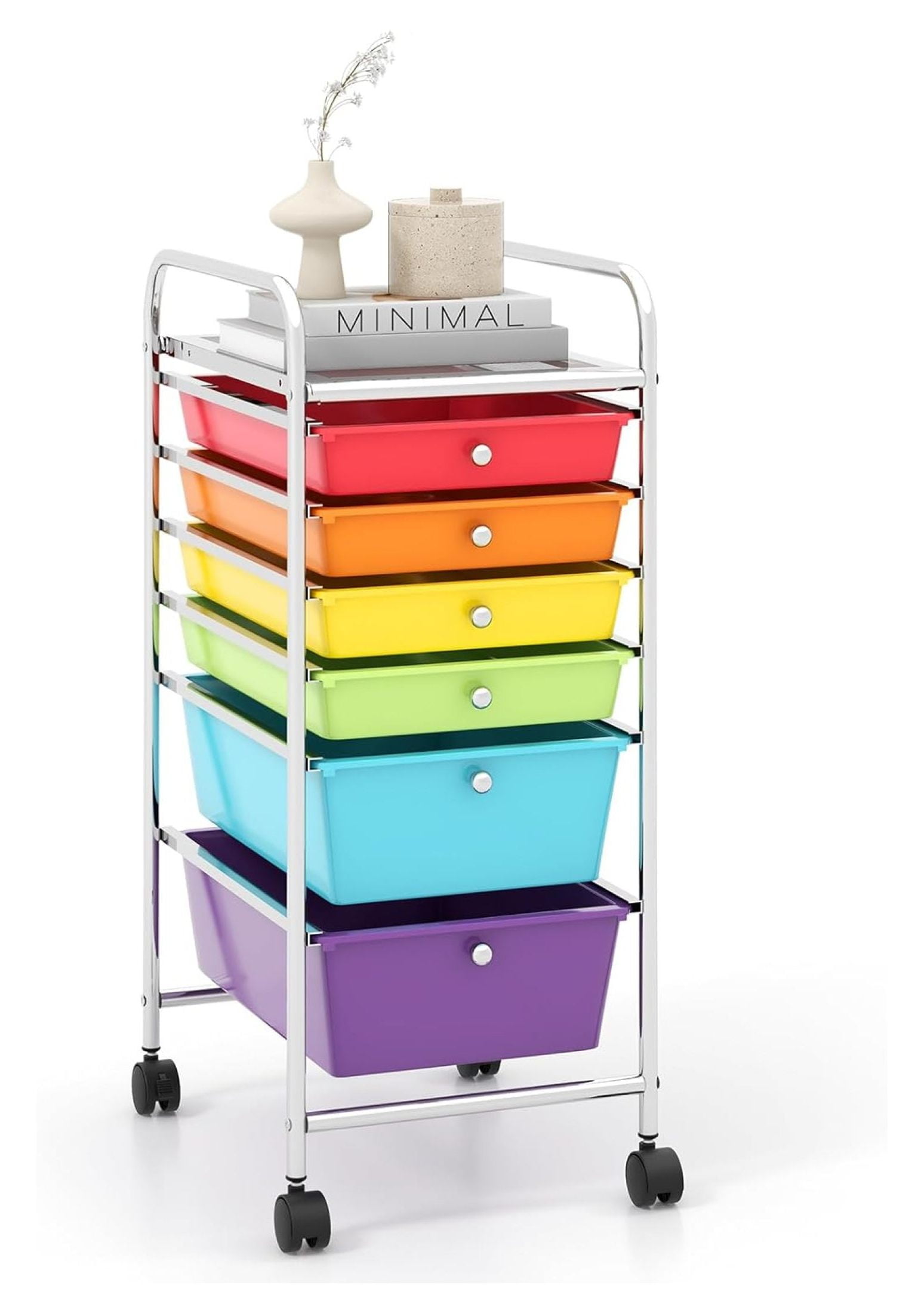 6-Drawer Rolling Storage Cart - Classroom Organization on Wheels w ...