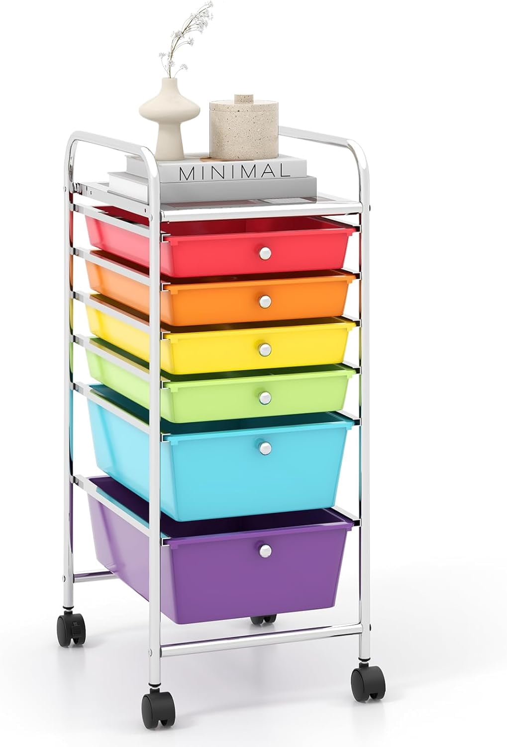 6-Drawer Rolling Storage Cart - Classroom Organization on Wheels w ...