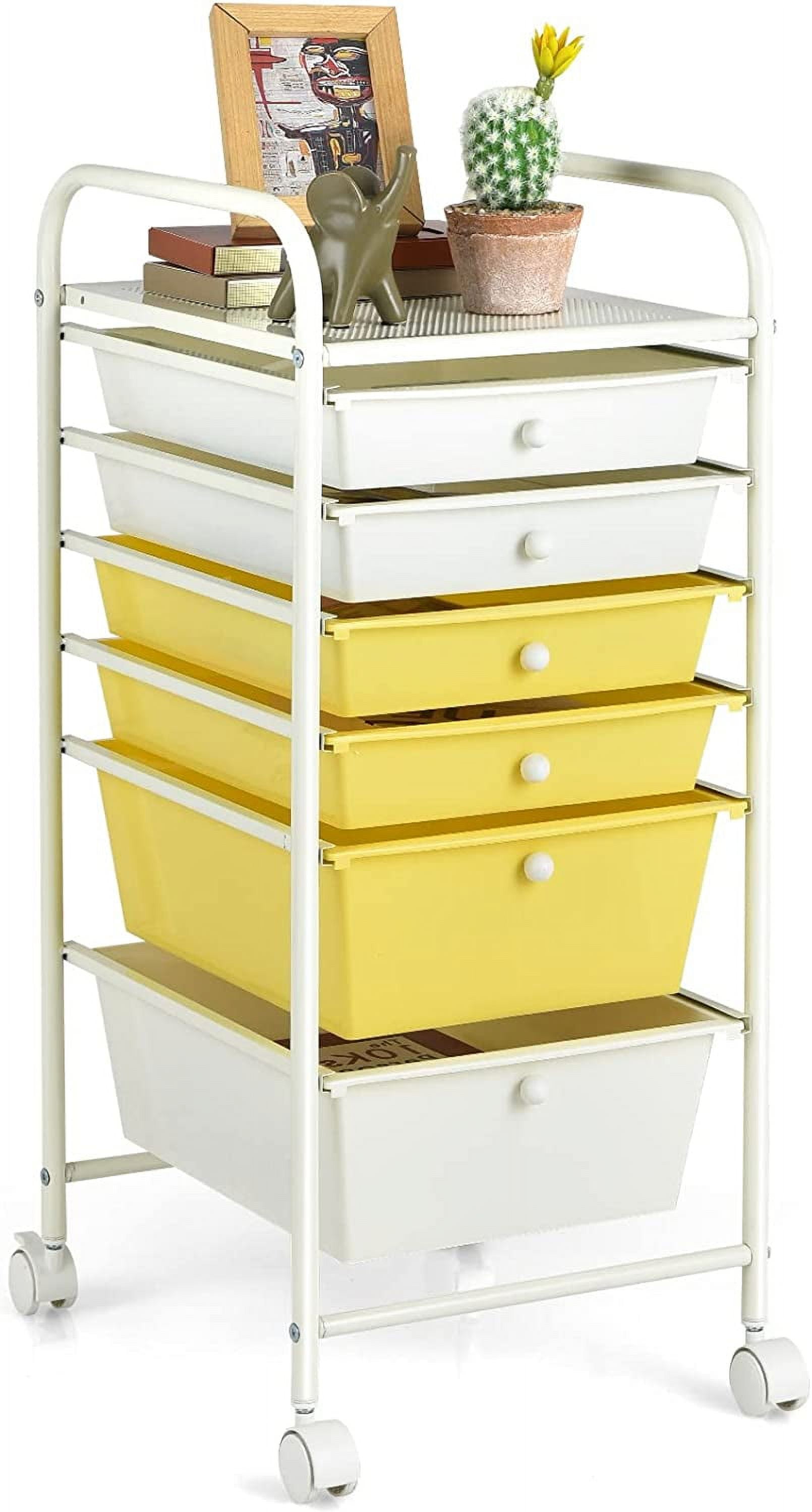 6-Drawer Rolling Storage Cart - Classroom Organization on Wheels w ...