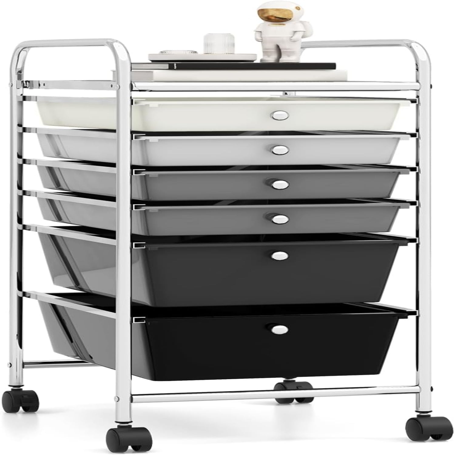 6-Drawer Rolling Storage Cart - Classroom Organization on Wheels w ...