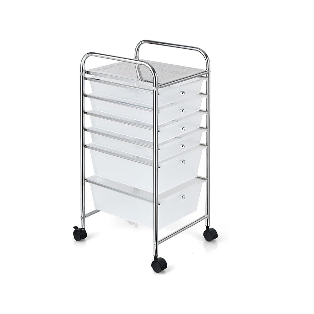 6-Drawer Rolling Storage Cart, Multifunctional Art Craft Organizer Cart ...
