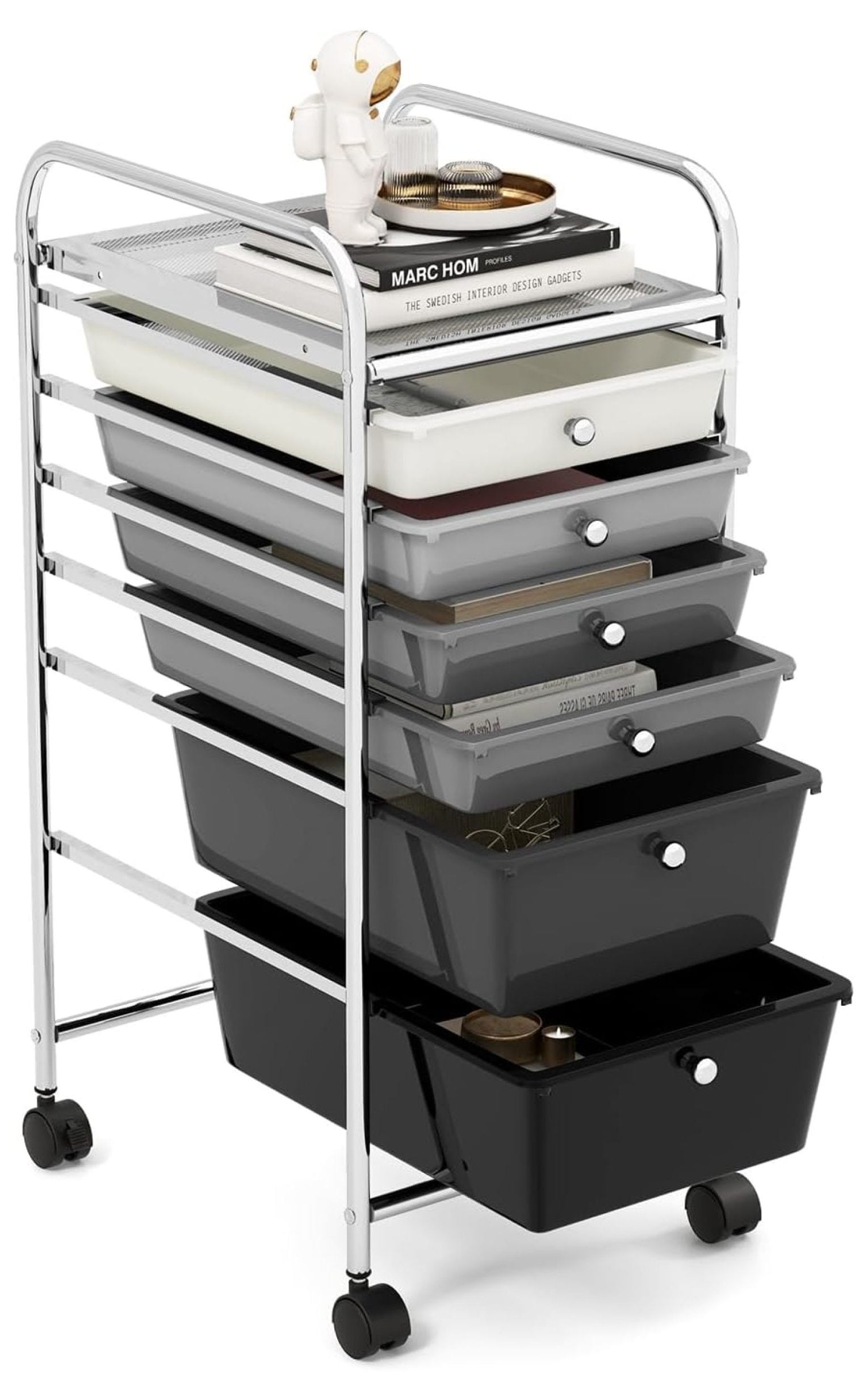 6-Drawer Rolling Storage Cart, Multifunctional Art Craft Organizer Cart ...