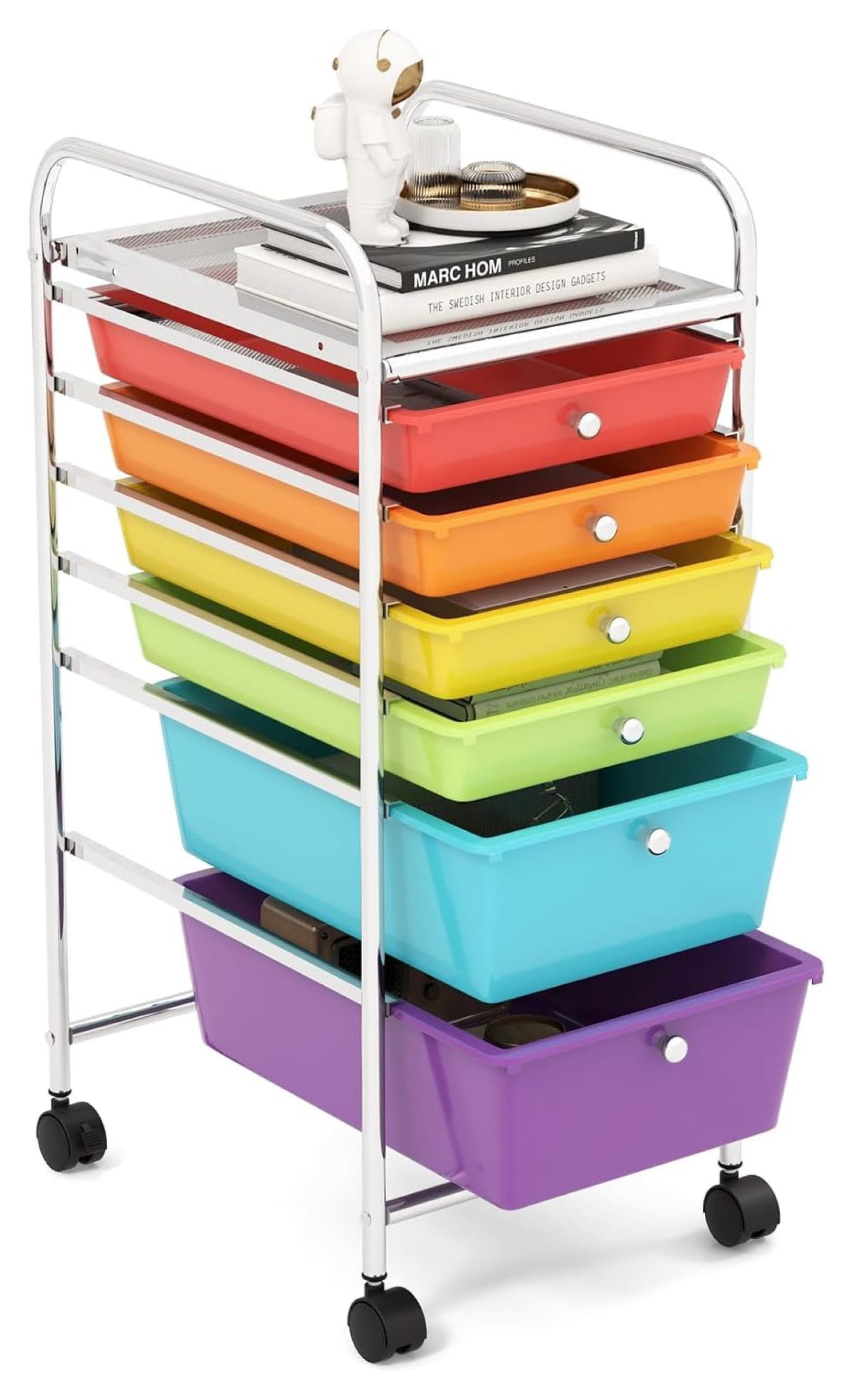 6-Drawer Rolling Storage Cart, Multifunctional Art Craft Organizer Cart ...