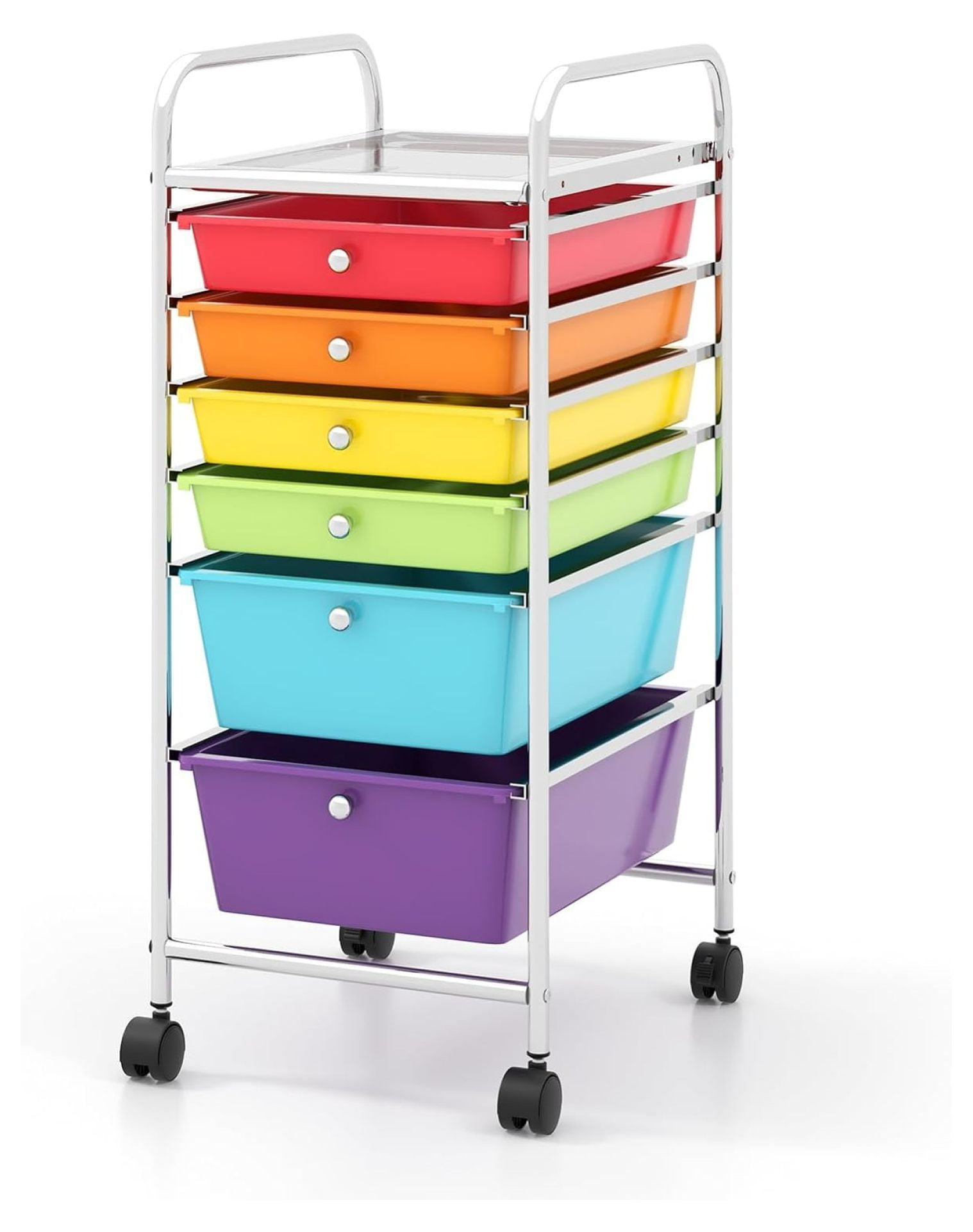 6-Drawer Rolling Storage Cart, Multifunctional Art Craft Tools ...