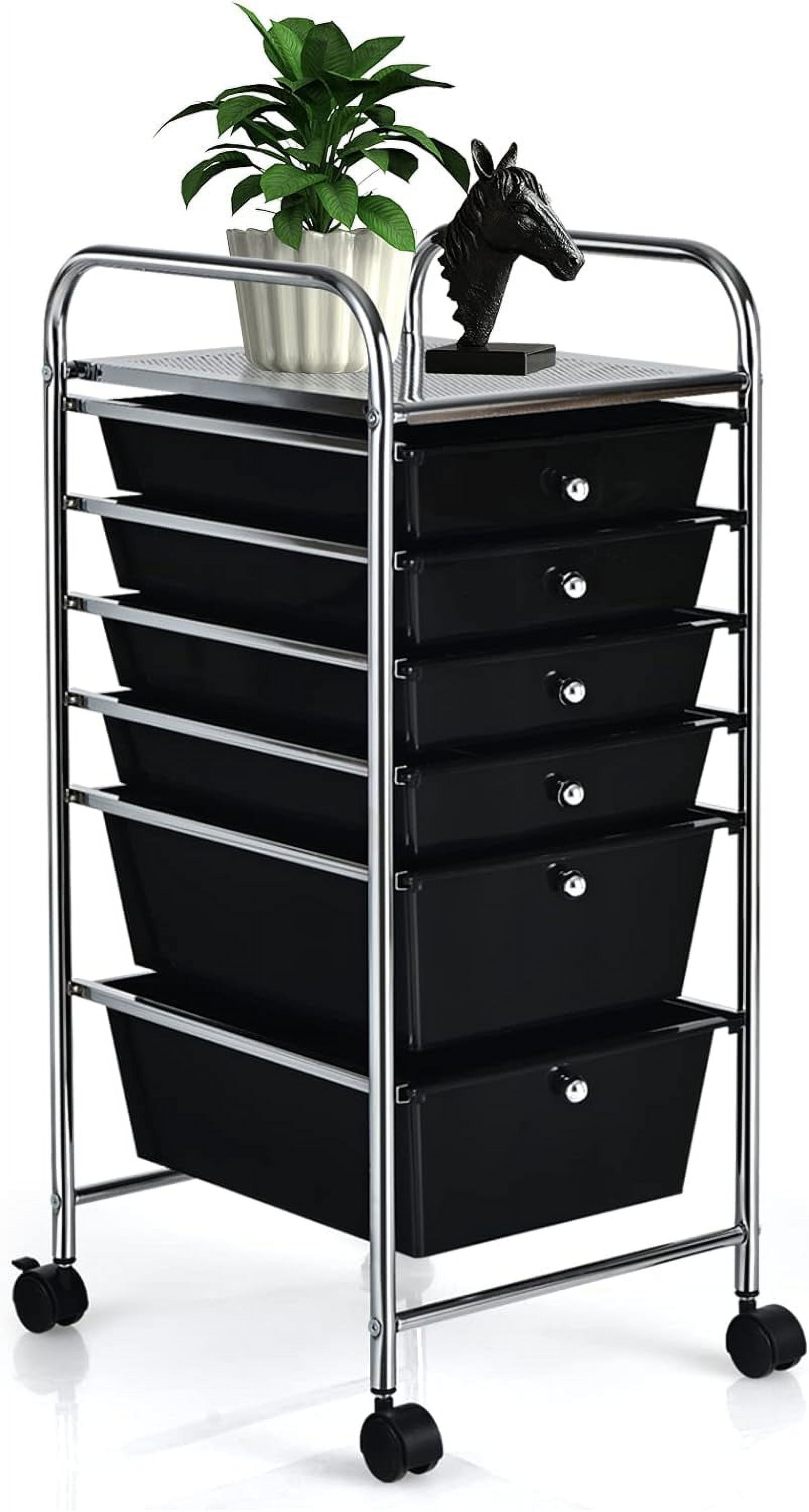 6-Drawer Rolling Storage Cart, Multifunctional Art Craft Tools ...