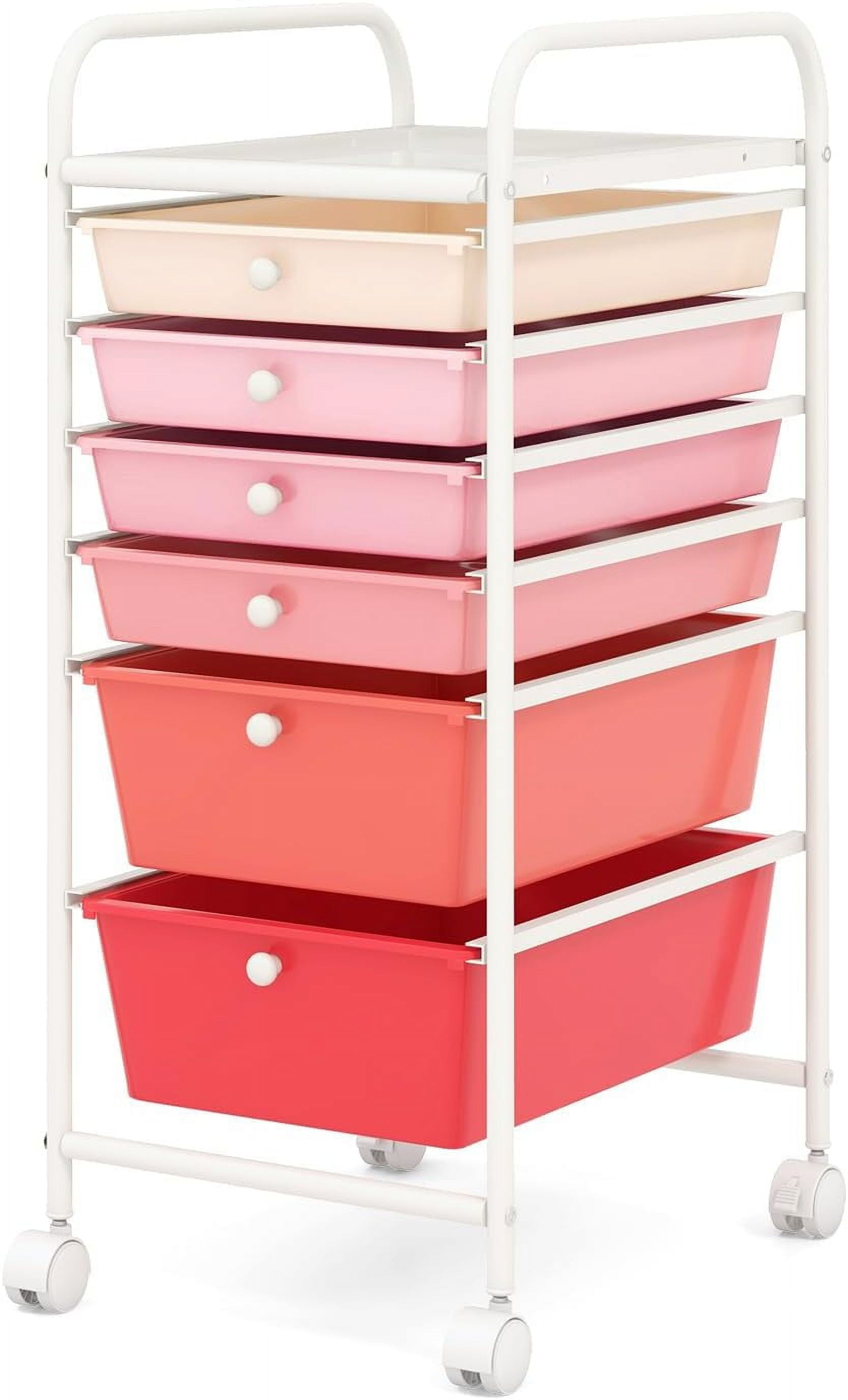 6-Drawer Rolling Storage Cart, Multifunctional Art Craft Tools ...