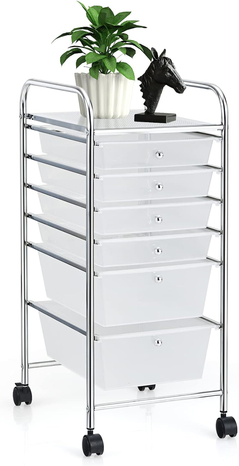 6-Drawer Rolling Storage Cart, Multifunctional Art Craft Tools ...