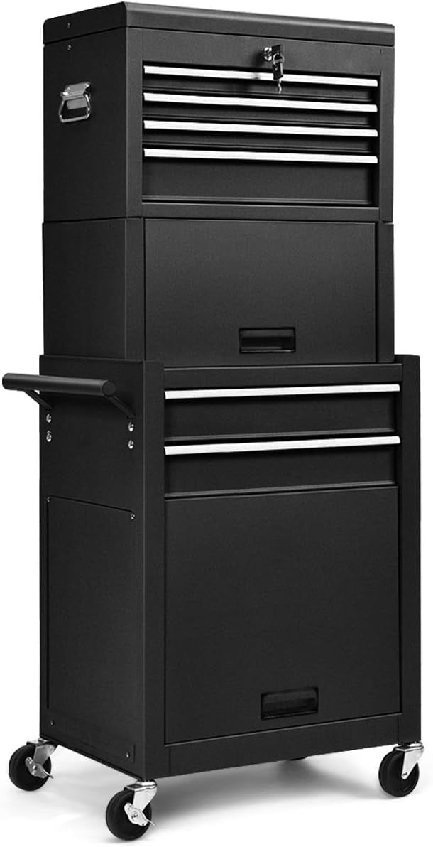 6-Drawer Rolling Tool Chest, High Capacity Tool Storage Cabinet with ...