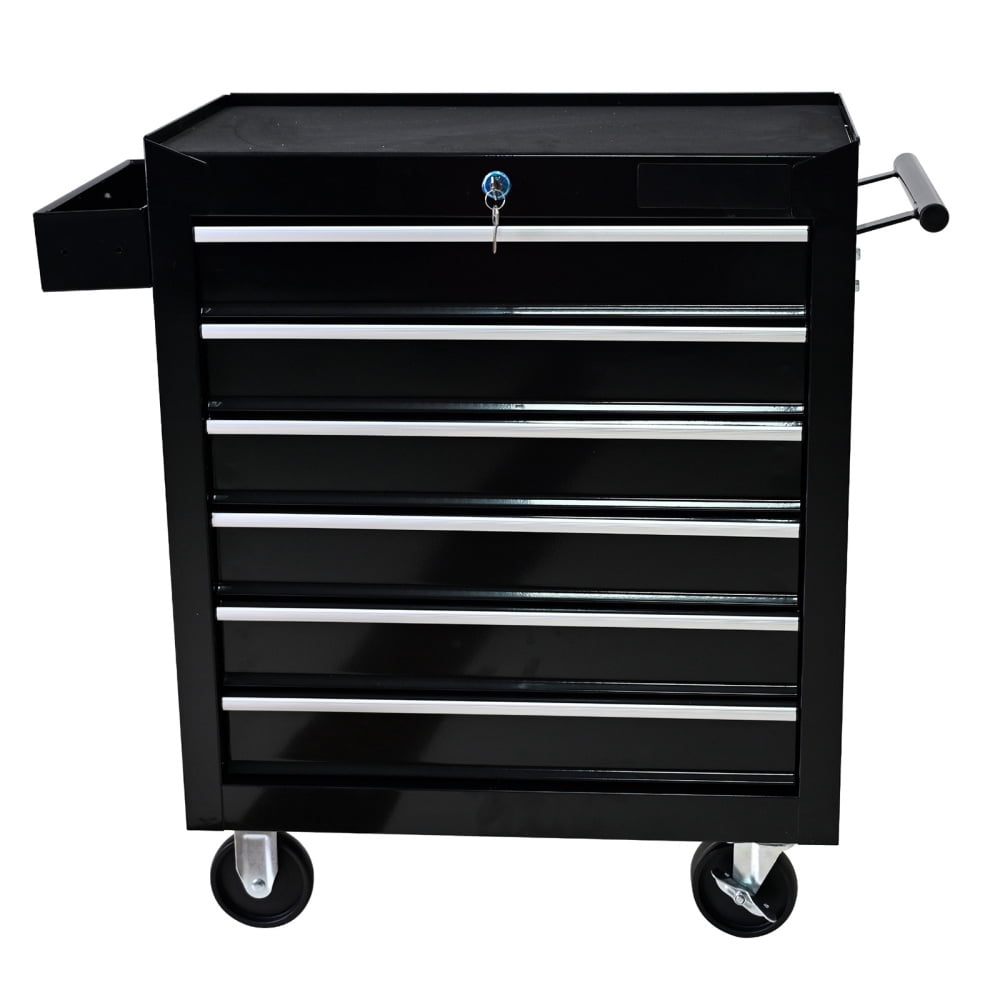 6 Drawer Rolling Trolley, Metal Tool Storage Cabinet Rolling Tool Cart ...