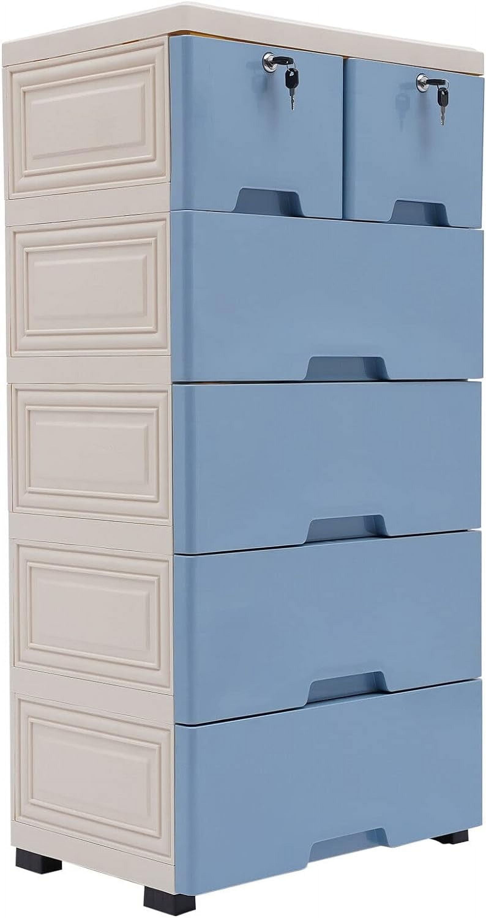 6 Drawer Storage Drawer, Clothes Organizer Tower Cabinet, Plastic ...