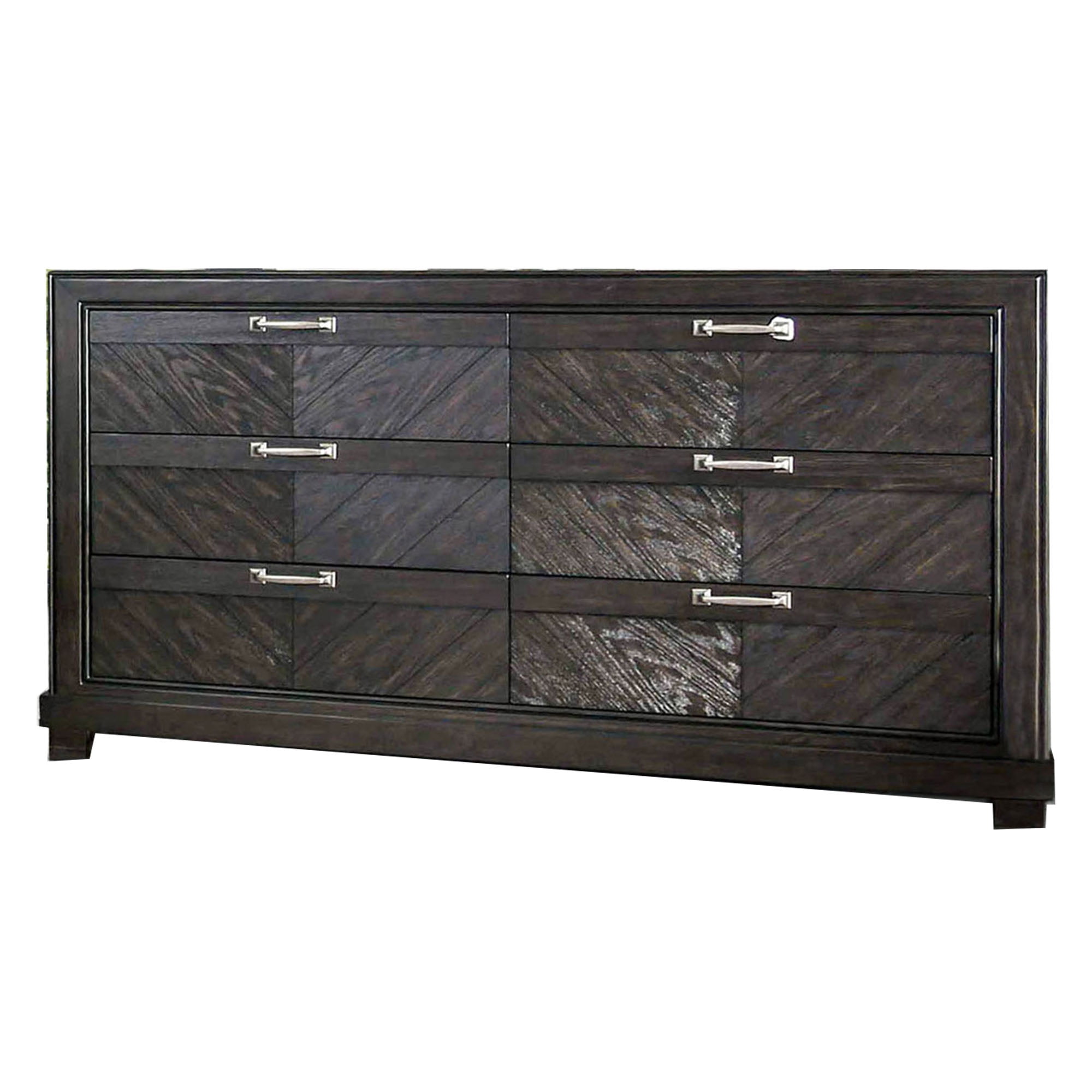 Benjara 6 Drawer Transitional Style Wooden Dresser with Block Legs ...