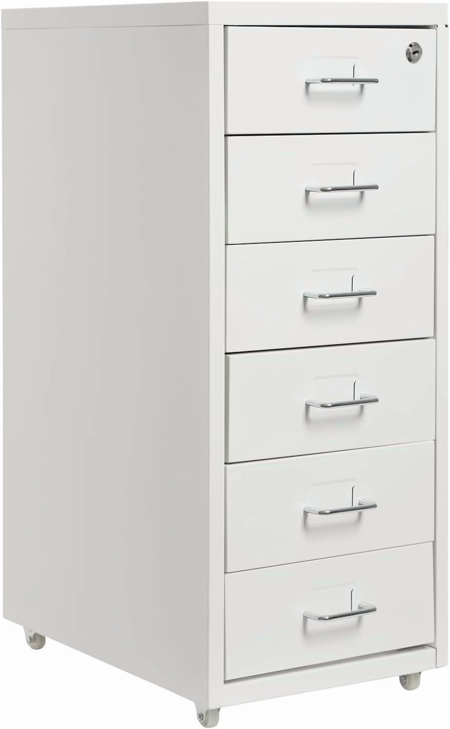 6 Drawer Vertical File Cabinet with Lock, Freestanding Filing Metal ...