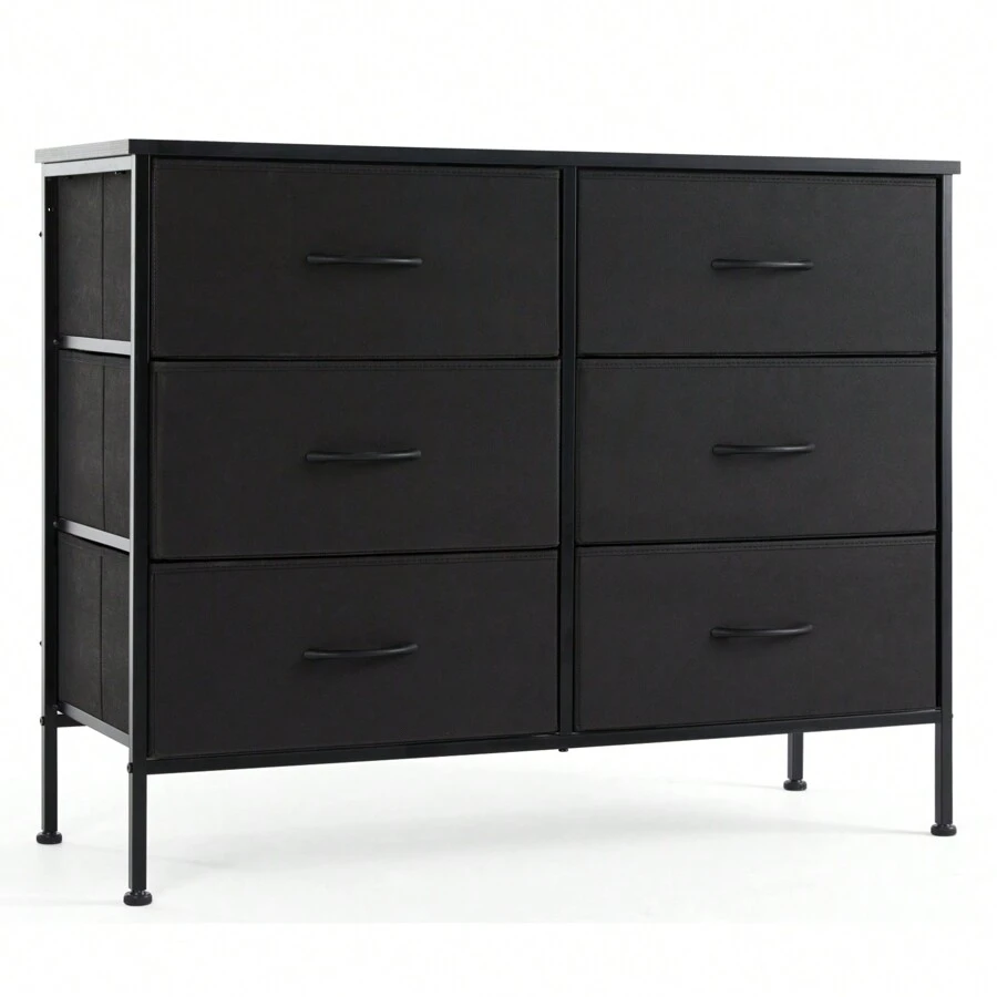 6 Drawers Dresser For Bedroom, Small Chest Tower, Storage Organizer ...
