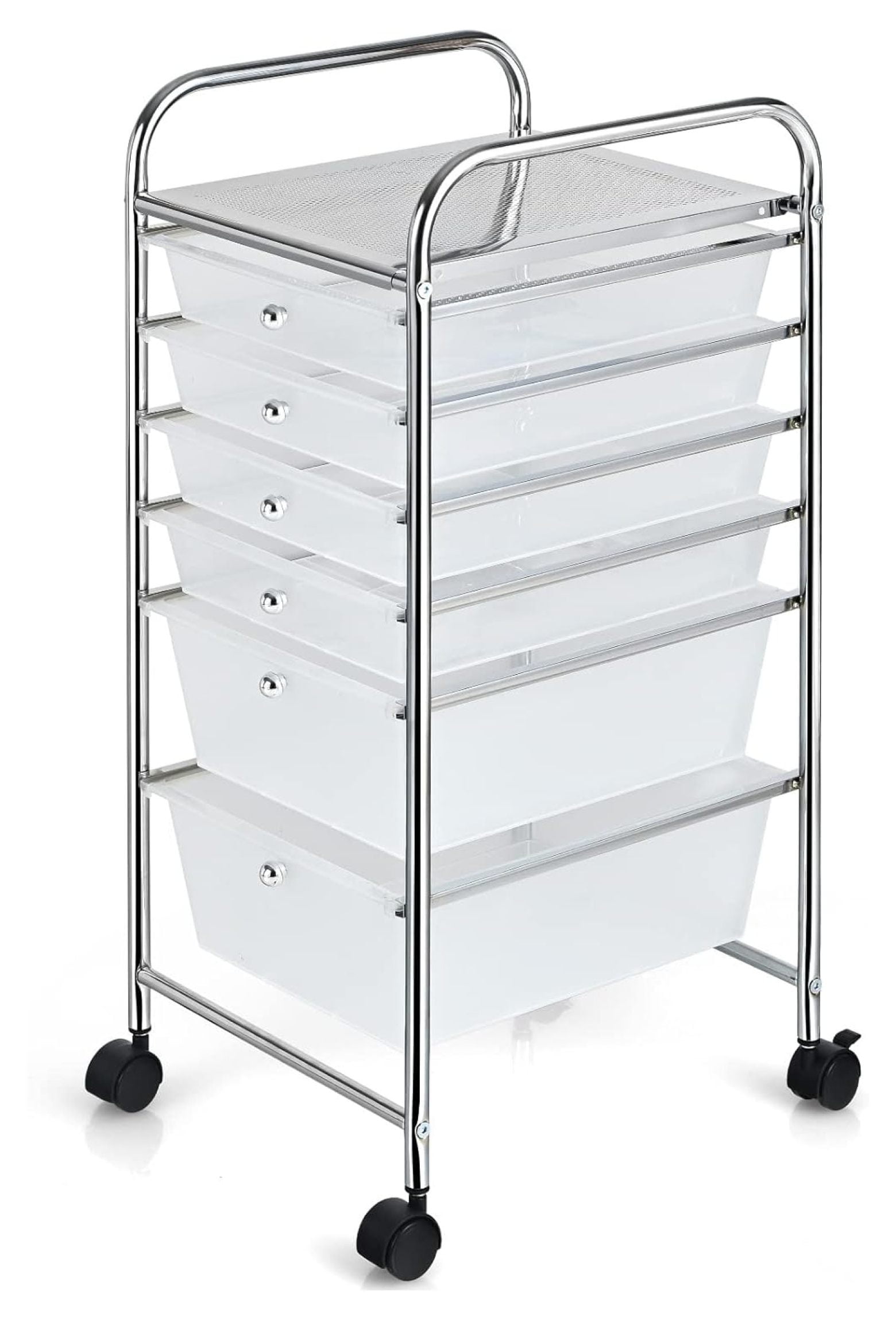 6 Drawers Rolling Storage Cart, Mobile Utility Drawer Cart, Storage ...