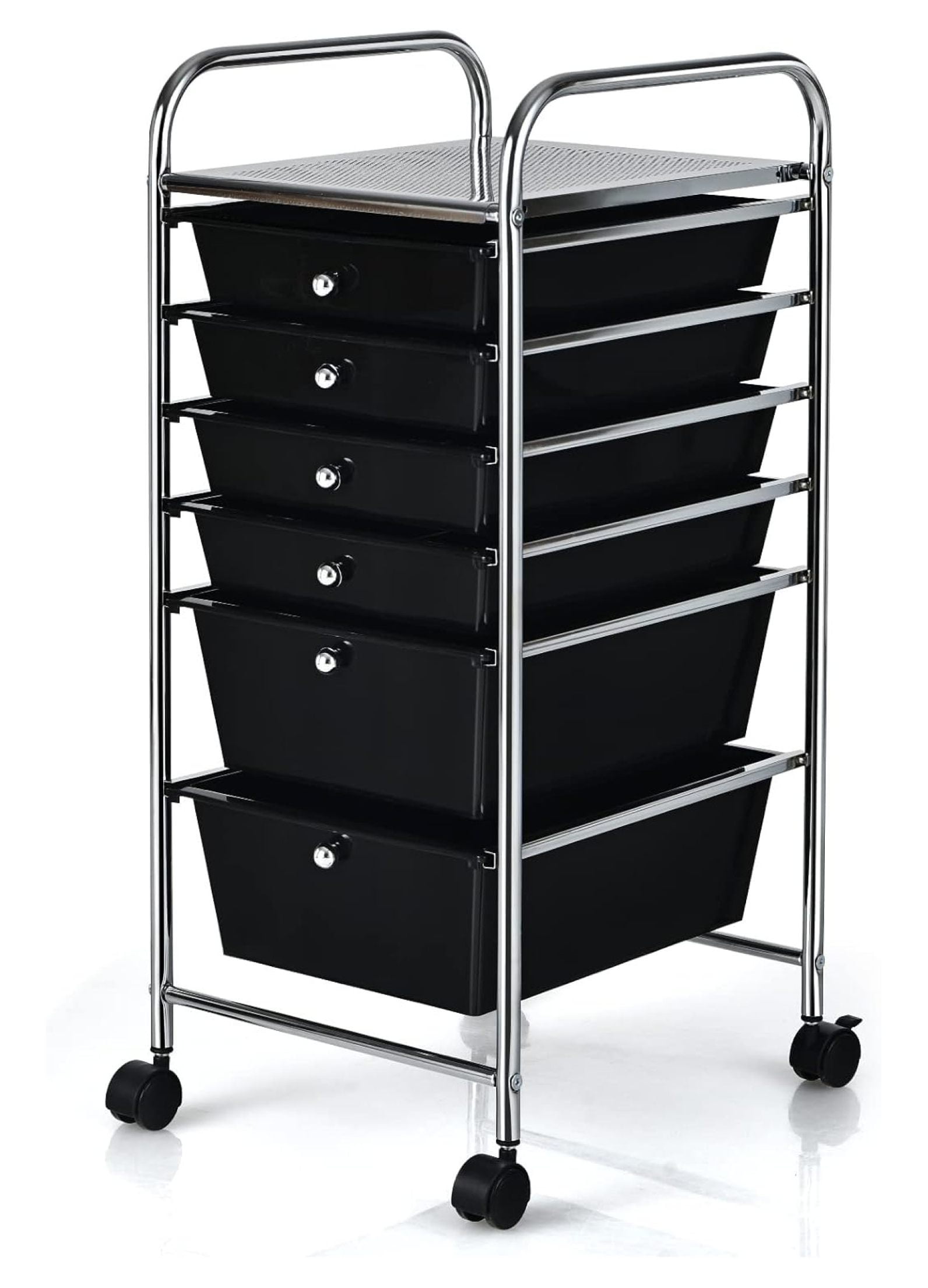 6 Drawers Rolling Storage Cart, Mobile Utility Drawer Cart, Storage ...