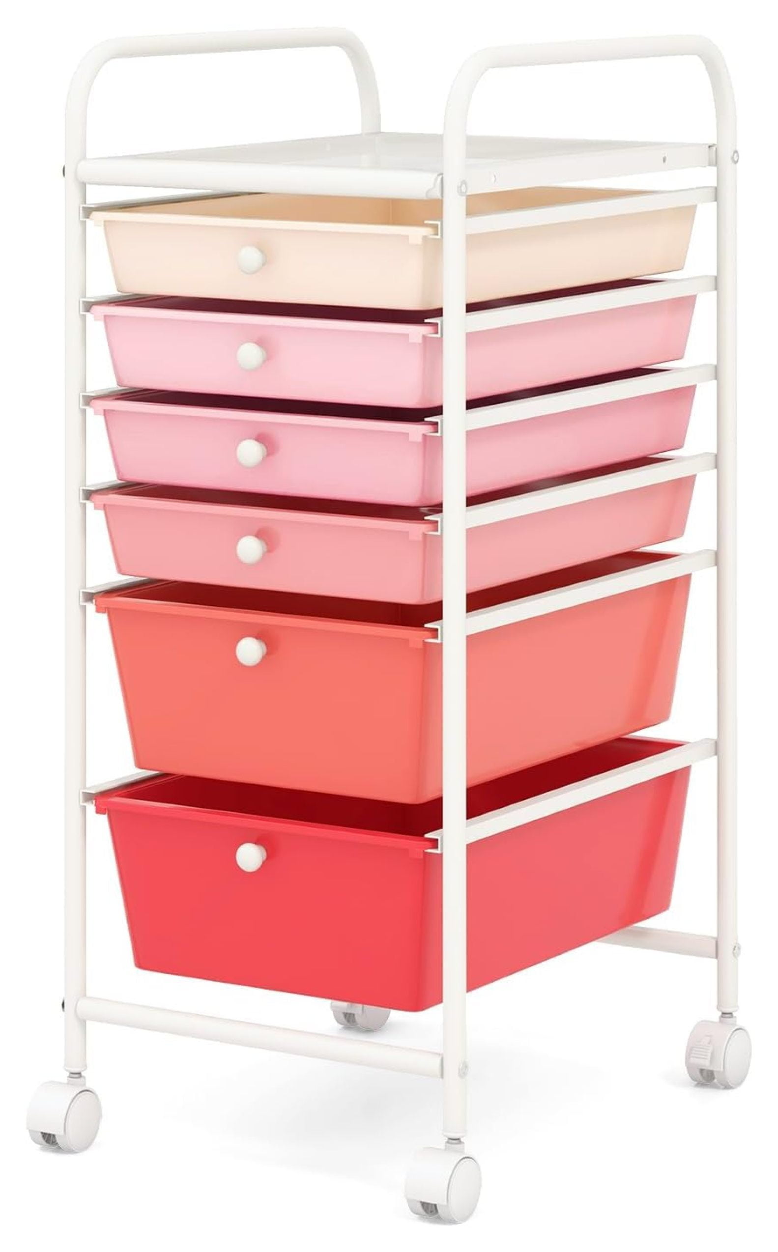 6 Drawers Rolling Storage Cart, Mobile Utility Storage Organizer with ...