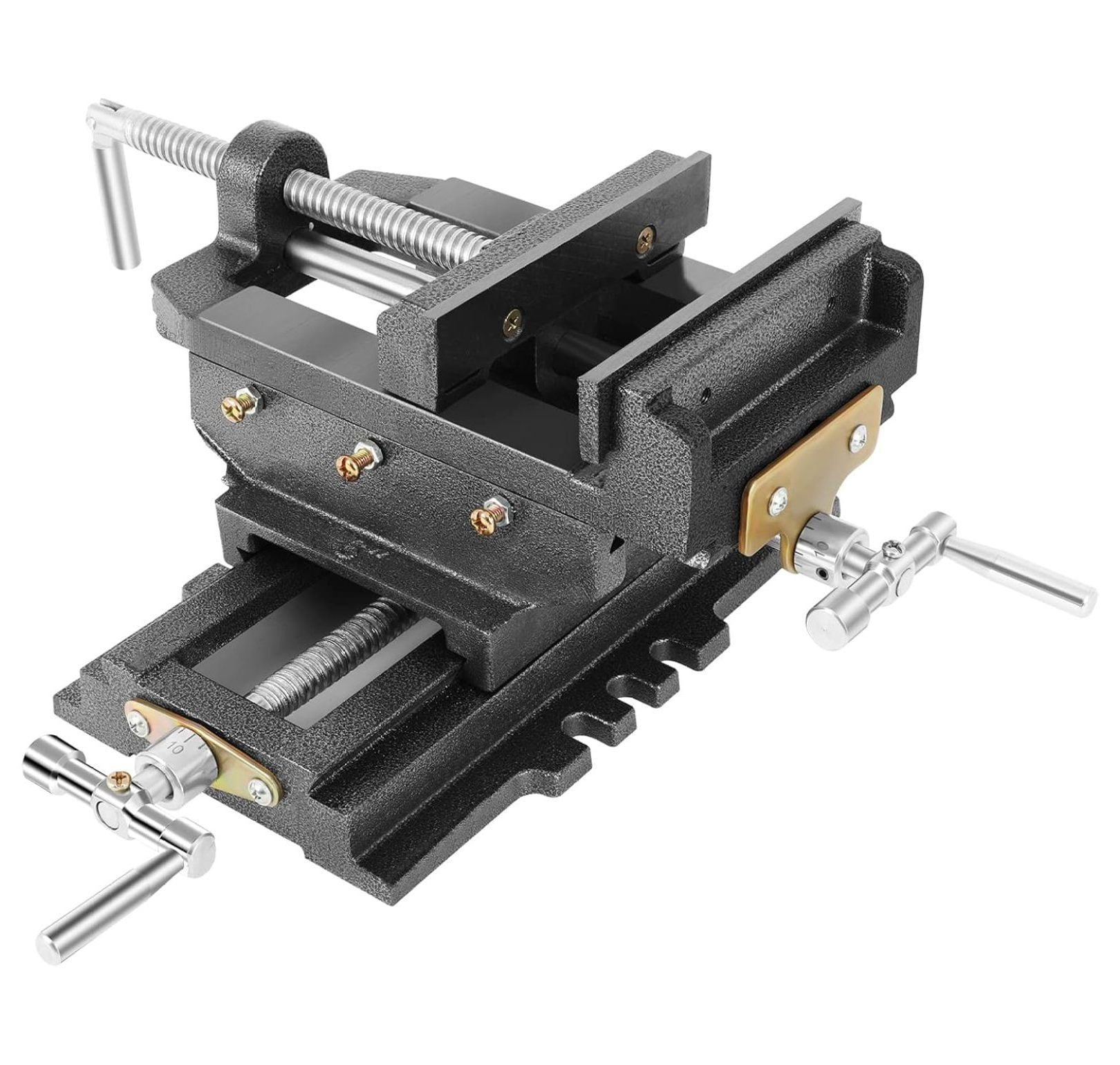 6 Drill Press Milling Vise Cross Slide Vise, 6 in Jaw Width, 6.1 Max ...